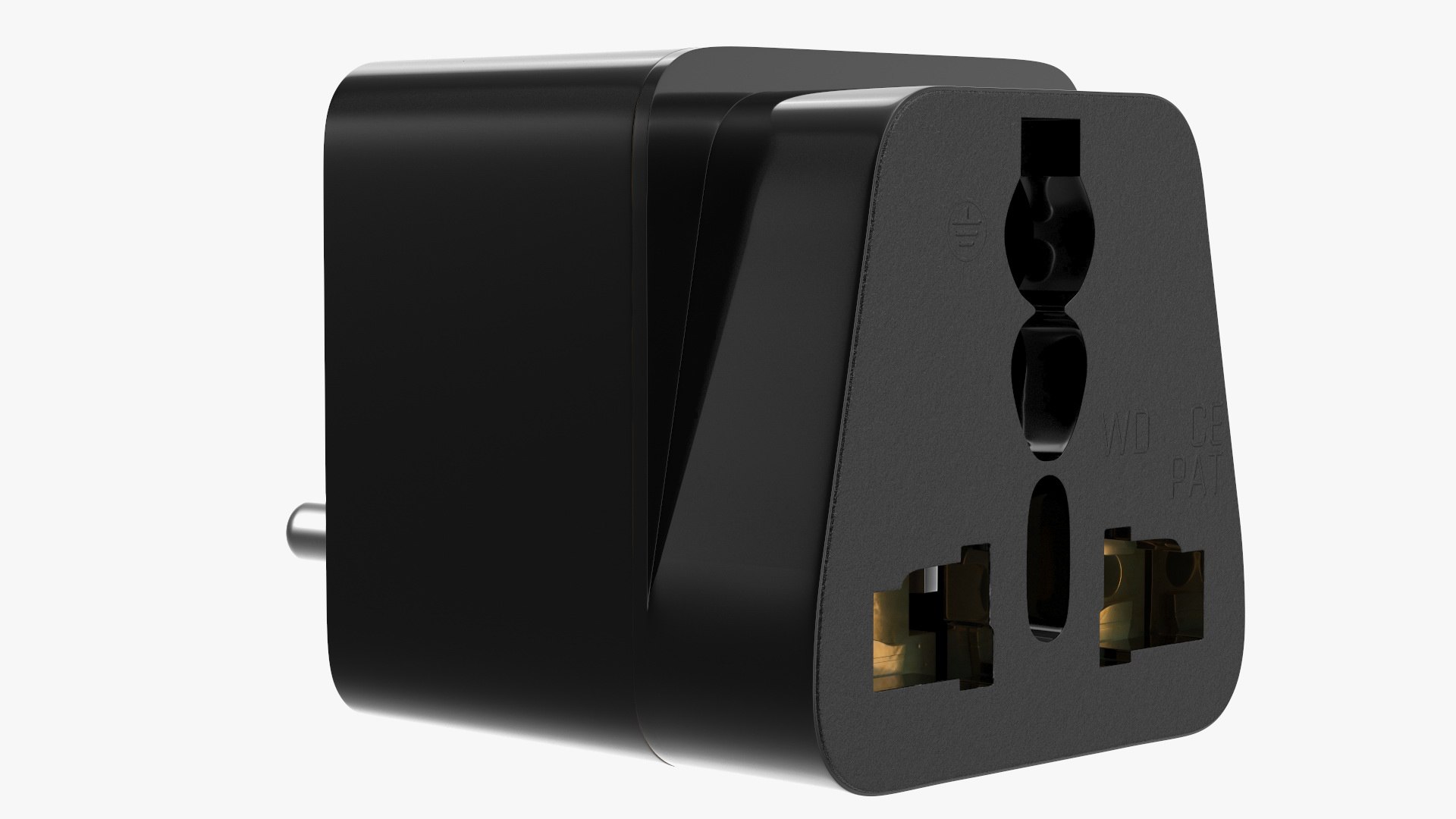 Type D Electrical Plug Adapter Black 3D Model - TurboSquid 1838647