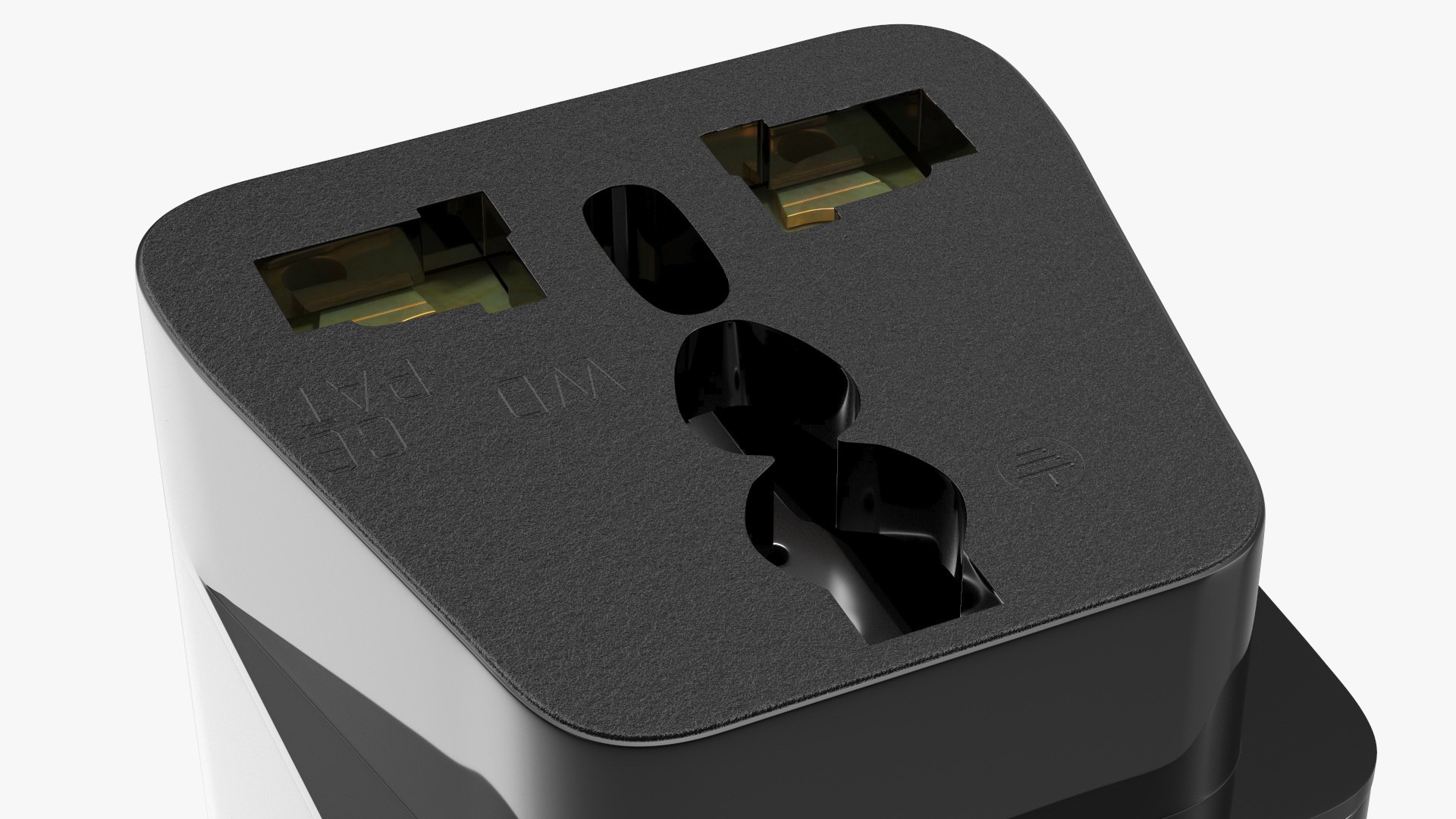 Type D Electrical Plug Adapter Black 3D Model - TurboSquid 1838647