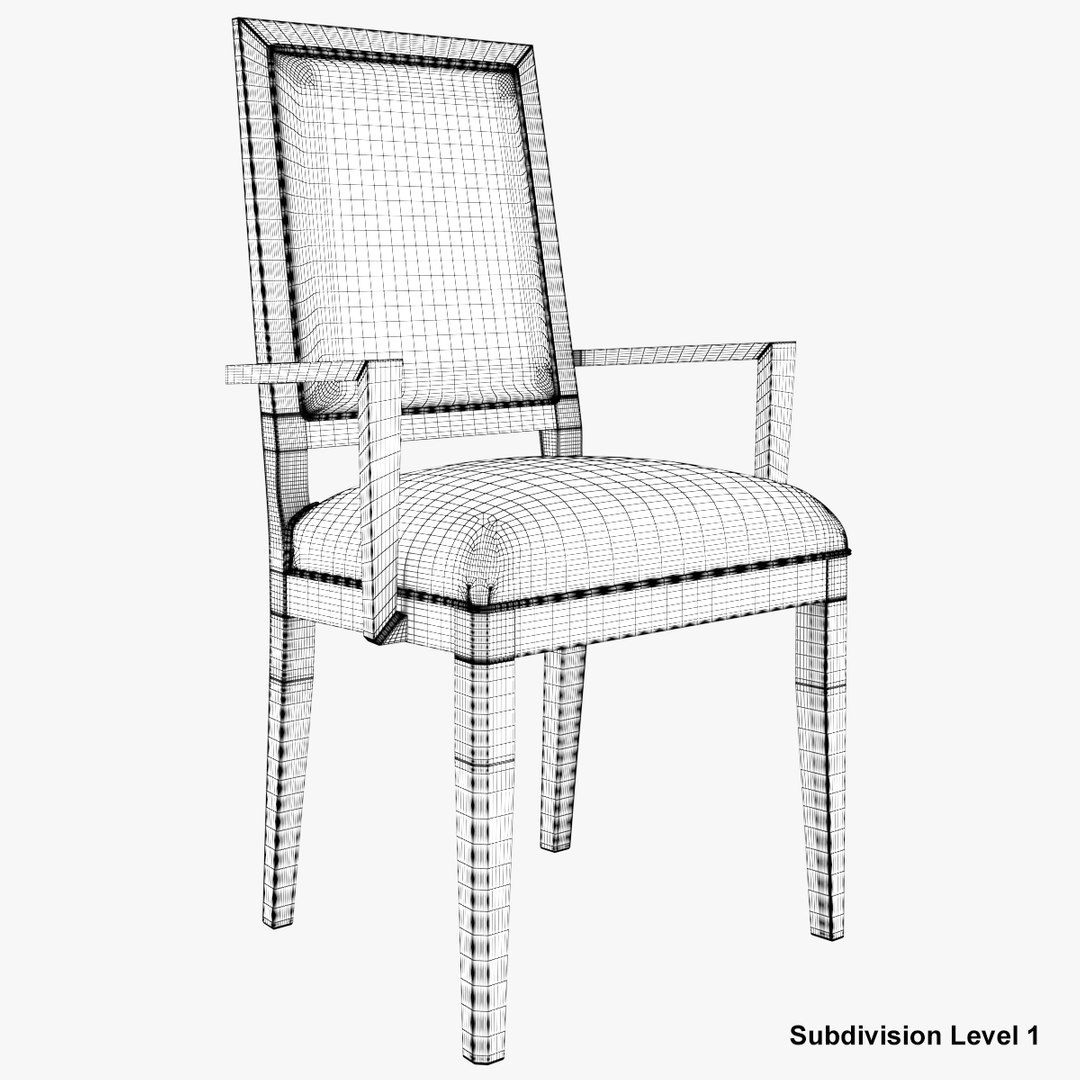 Sonata Dining Arm Chair 3D - TurboSquid 1655866
