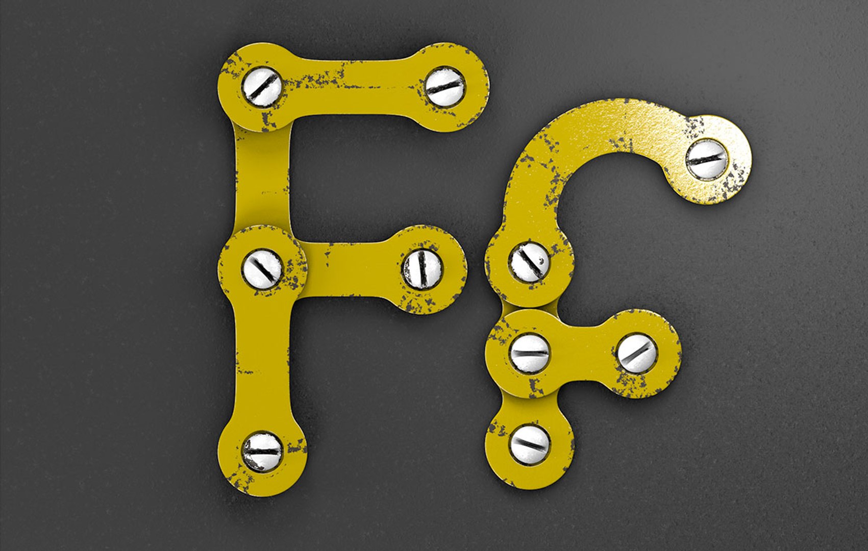 3D Def Rusty Metal Alphabet Letters Model - TurboSquid 1454004