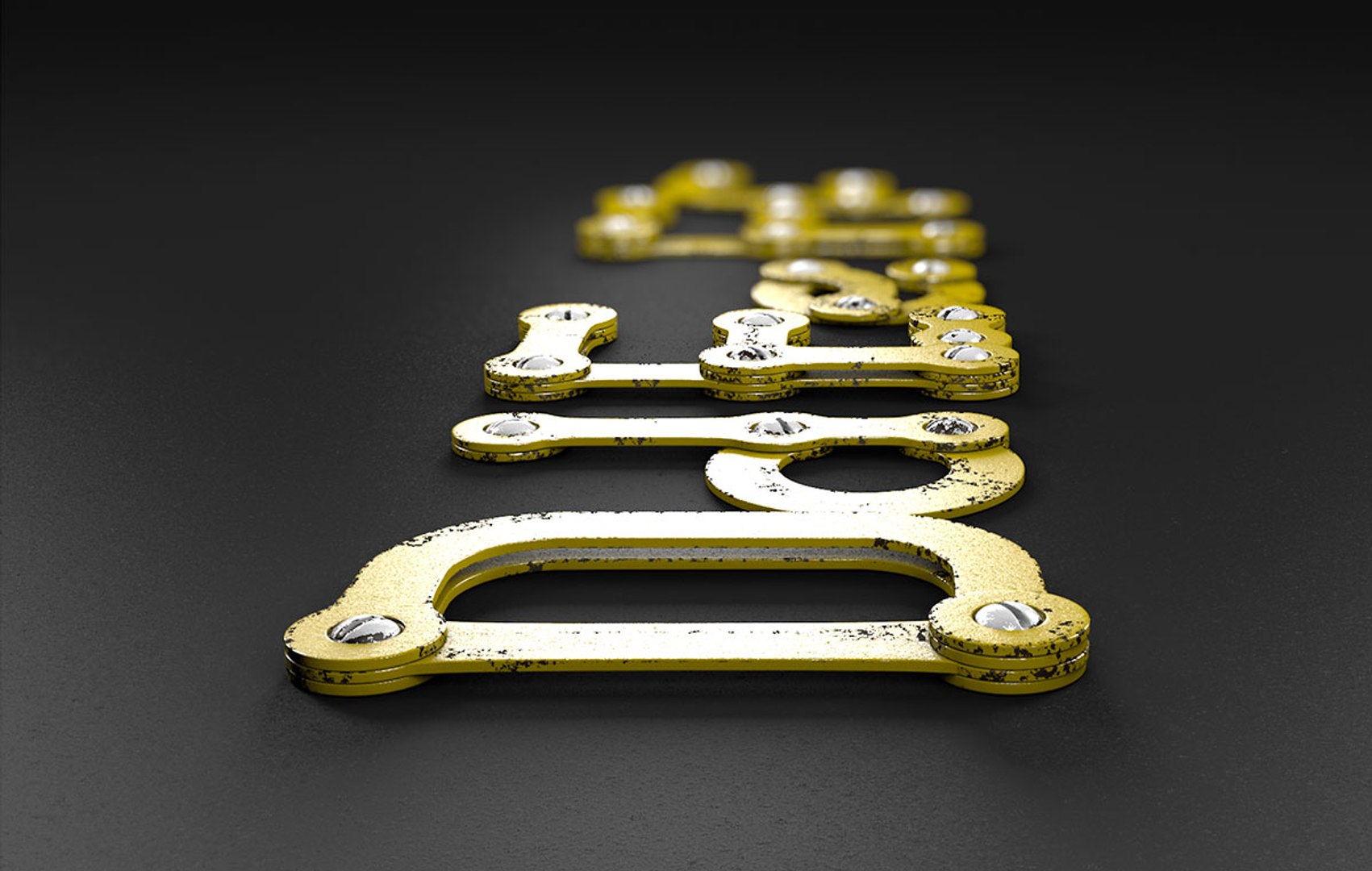 3D Def Rusty Metal Alphabet Letters Model - TurboSquid 1454004