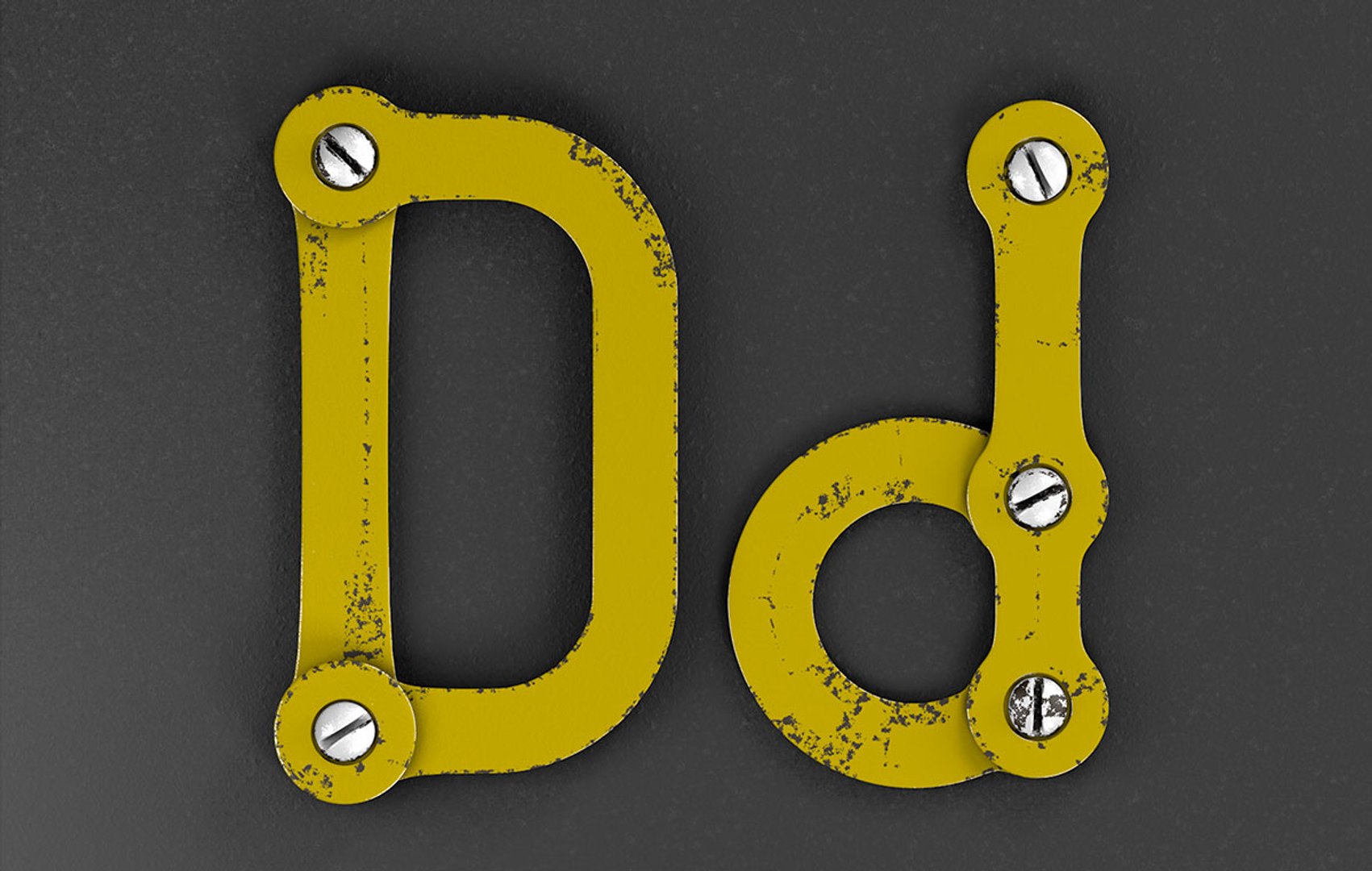 3D Def Rusty Metal Alphabet Letters Model - TurboSquid 1454004