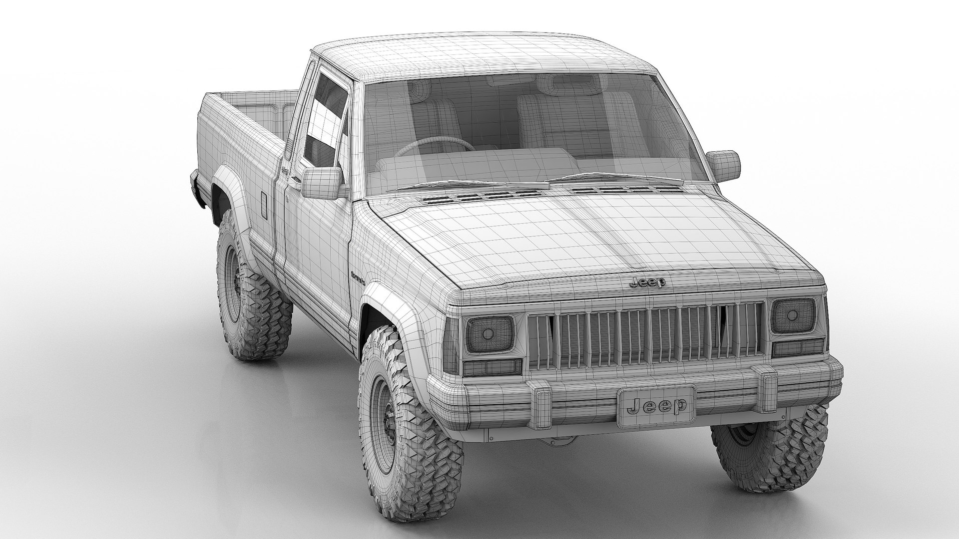 3D Model 1990 Jeep Comanche MJ - TurboSquid 1963633