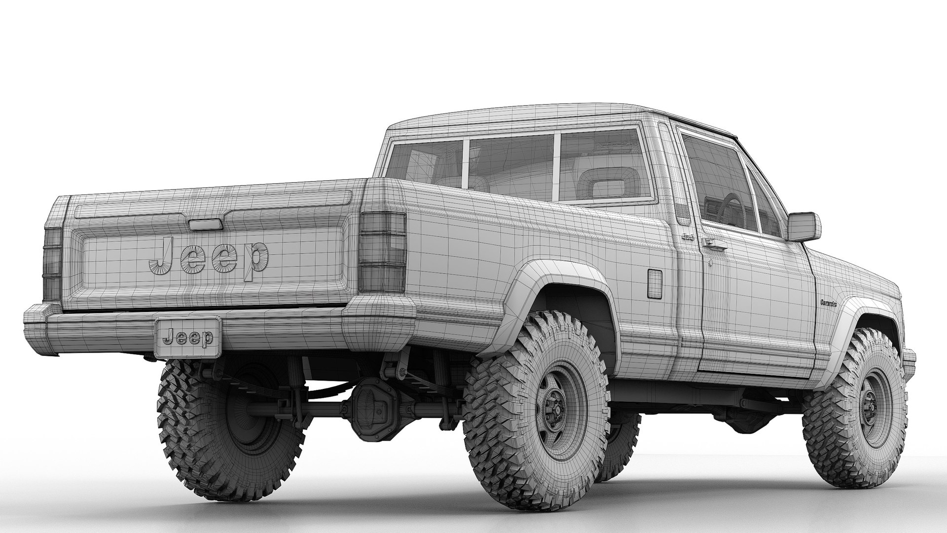 3D Model 1990 Jeep Comanche MJ - TurboSquid 1963633