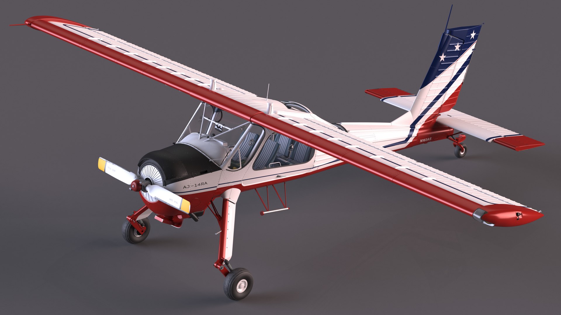 3D Civil Airplane PZL 104 Wilga Flag Color Rigged - TurboSquid 2196970