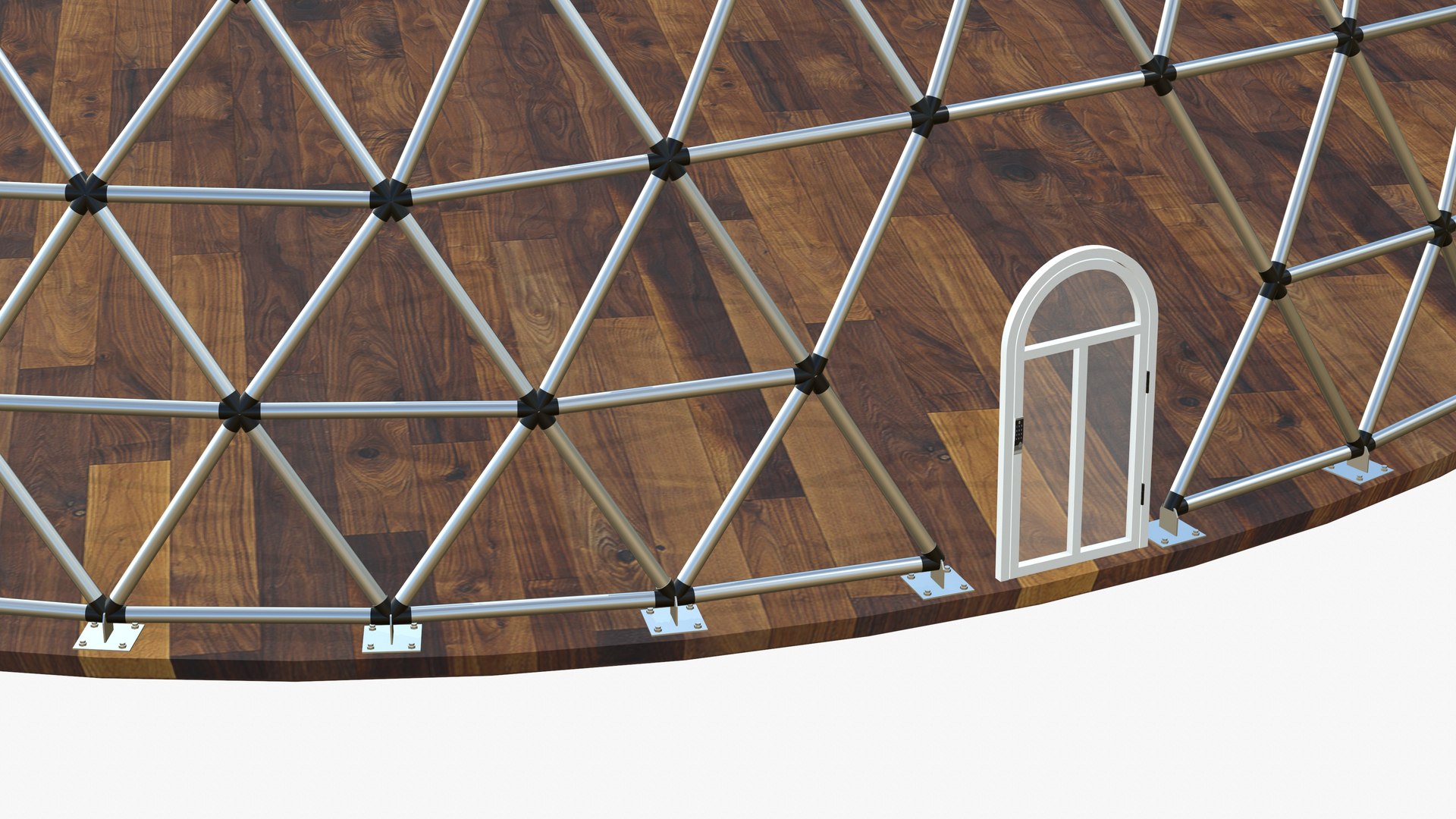 3D Geodesic Dome With Door - TurboSquid 1897979