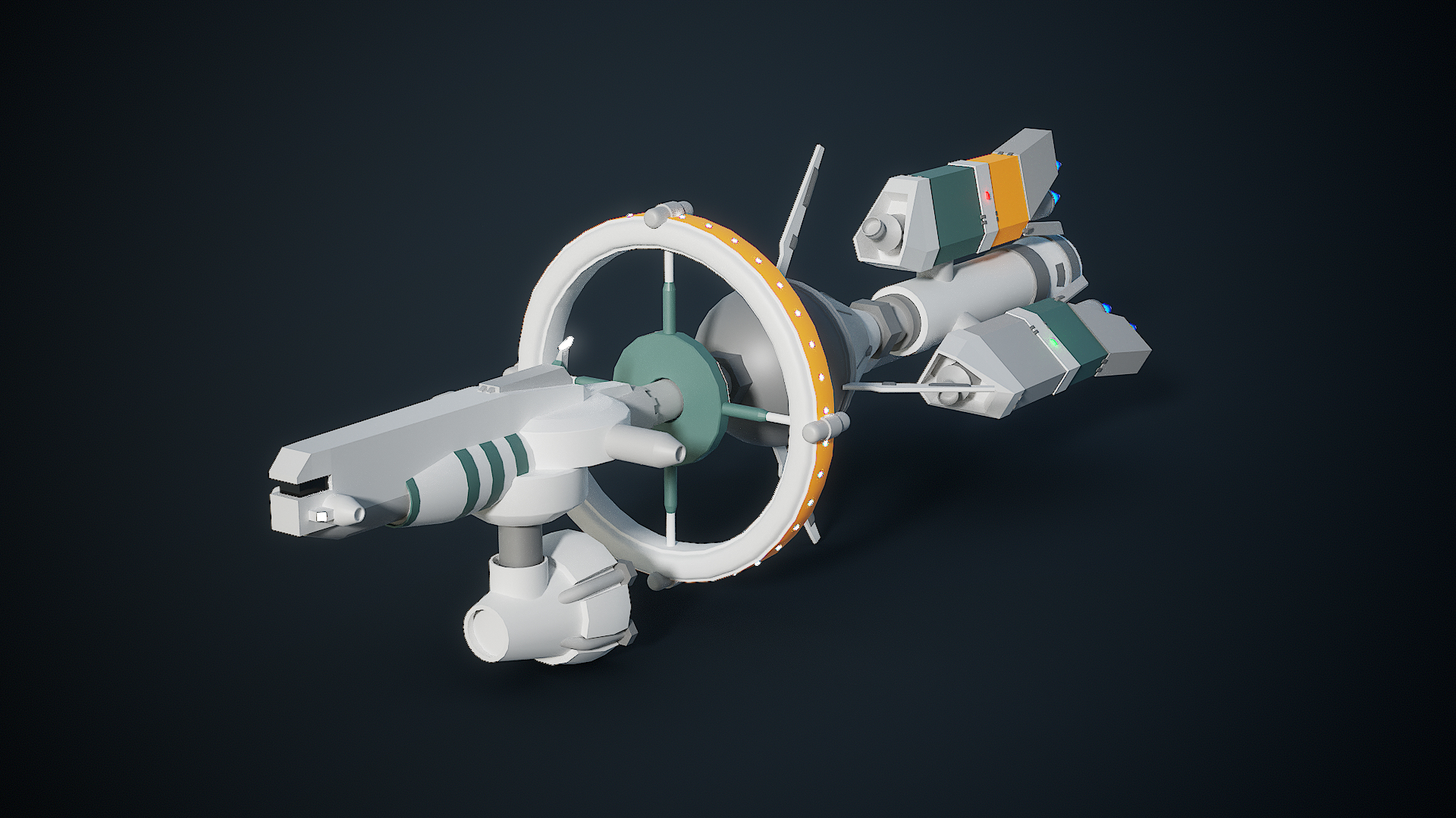 3D Lowpoly Cartoon Command Capital Spaceship 09 Rigged PBR 3D Model - TurboSquid 2153351