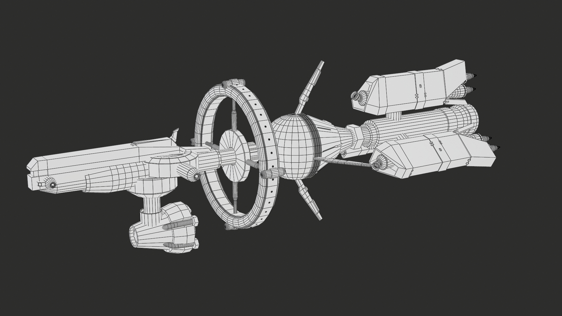 3D Lowpoly Cartoon Command Capital Spaceship 09 Rigged PBR 3D Model - TurboSquid 2153351