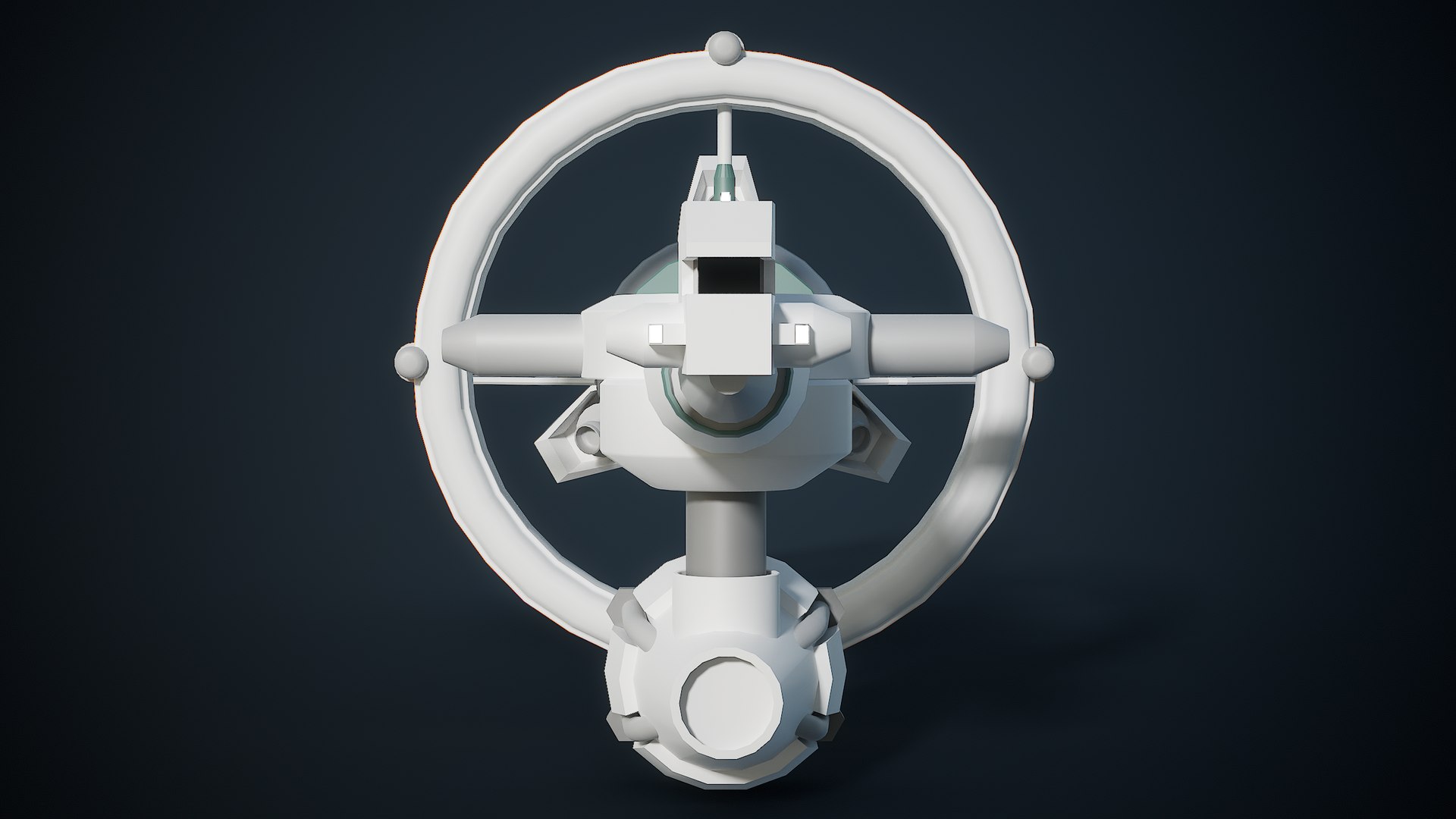 3D Lowpoly Cartoon Command Capital Spaceship 09 Rigged PBR 3D Model ...