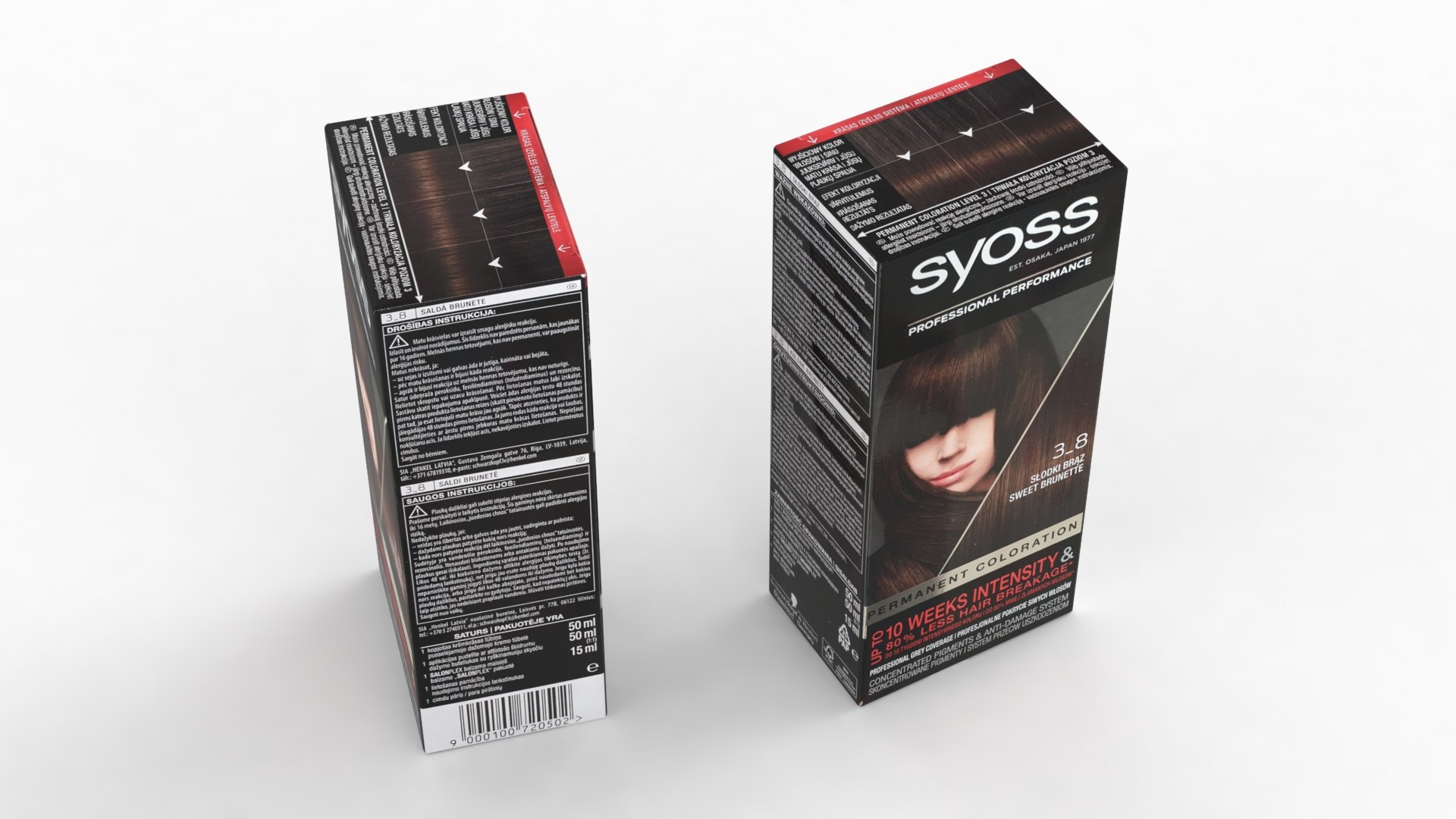3D Model Hair Dye Syoss Professional Performance Permanent Coloration ...