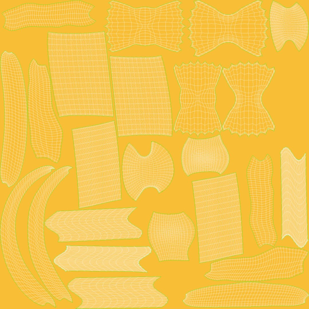 Raw pasta macaroni rigatoni 3D model - TurboSquid 1518835