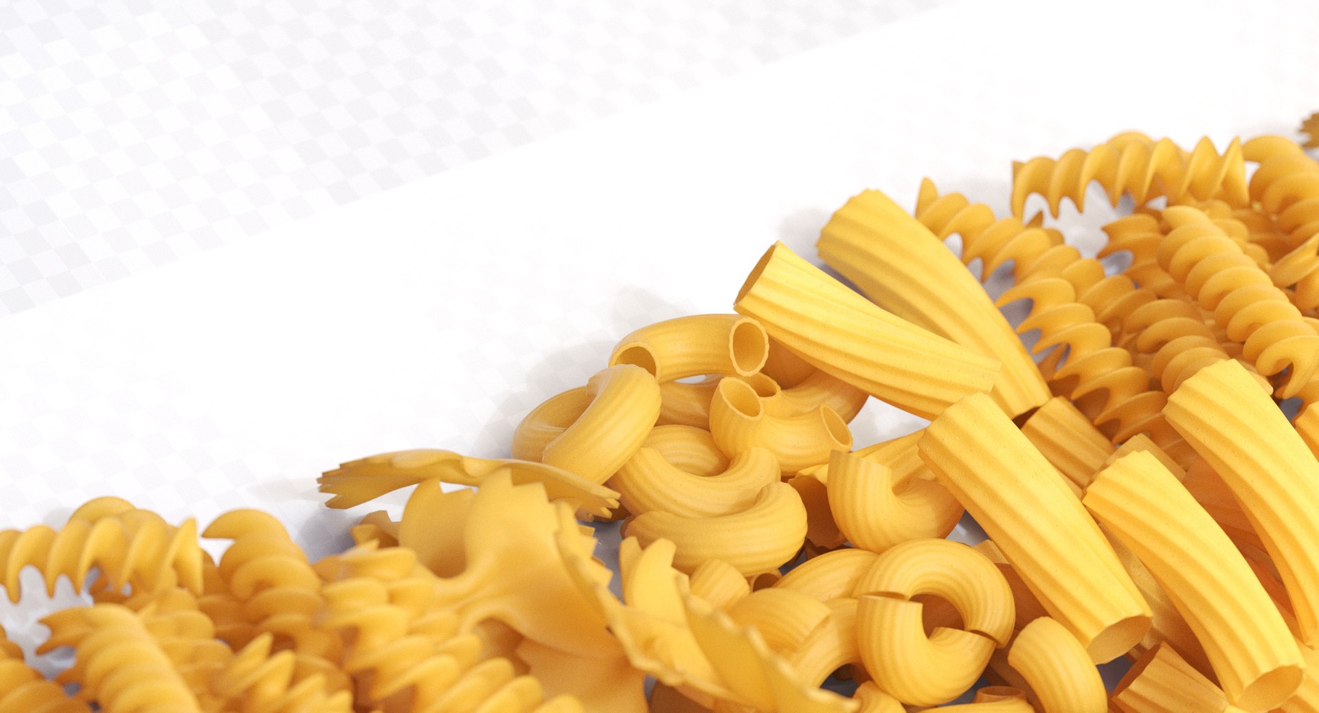 Raw Pasta Macaroni Rigatoni 3D Model - TurboSquid 1518835