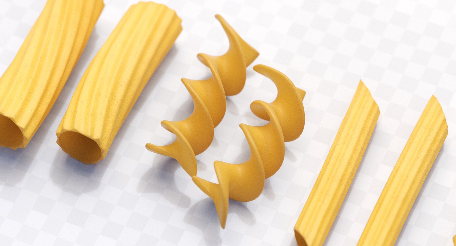 Raw Pasta Macaroni Rigatoni 3D Model - TurboSquid 1518835