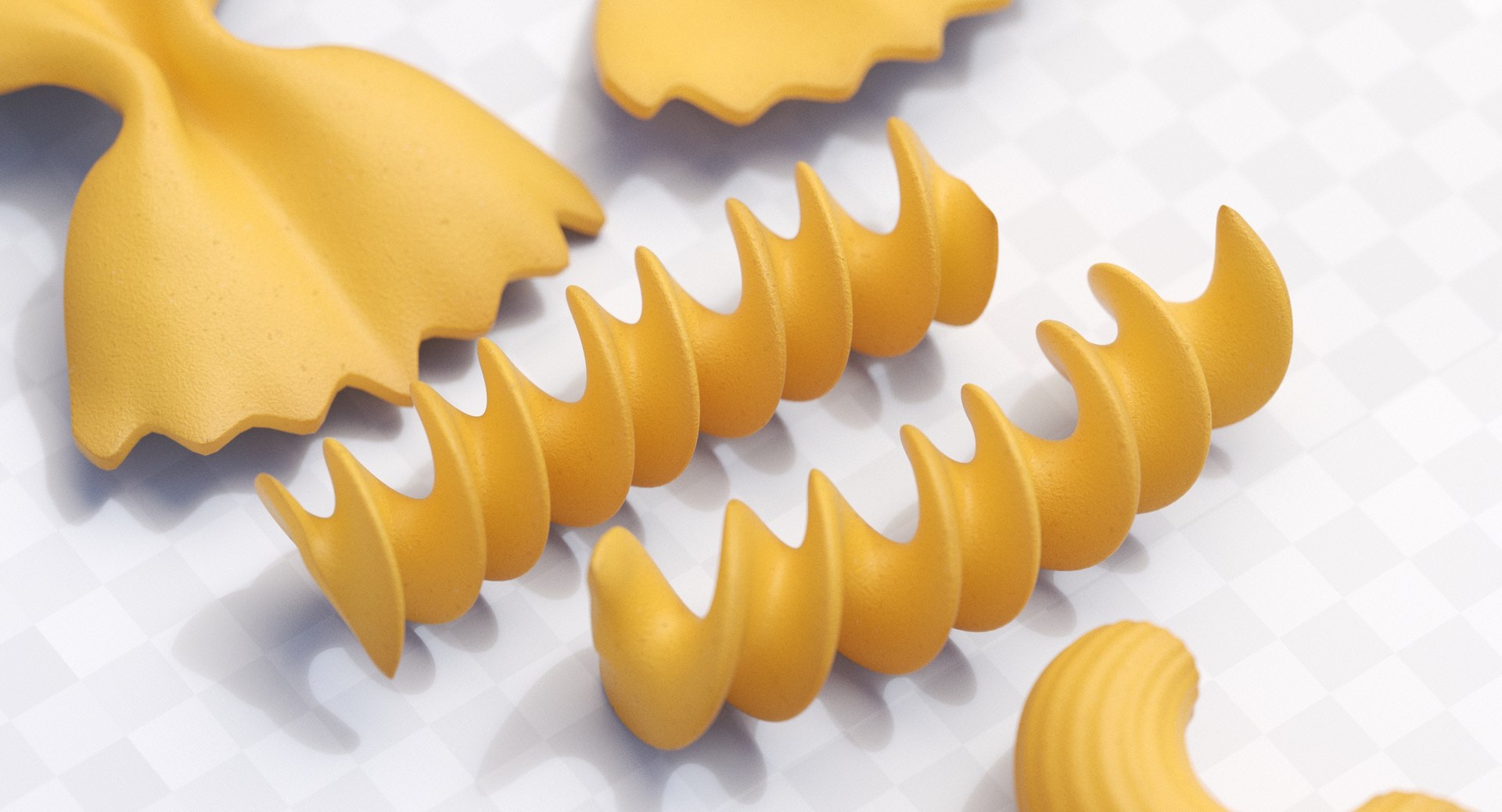 Raw Pasta Macaroni Rigatoni 3D Model - TurboSquid 1518835