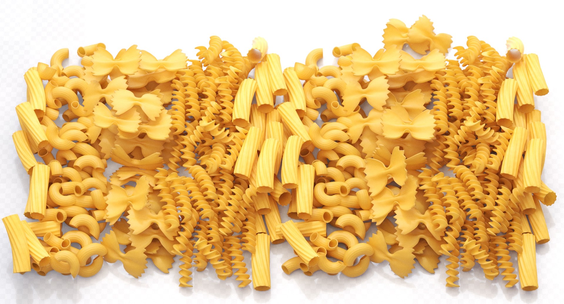 Raw Pasta Macaroni Rigatoni 3D Model - TurboSquid 1518835