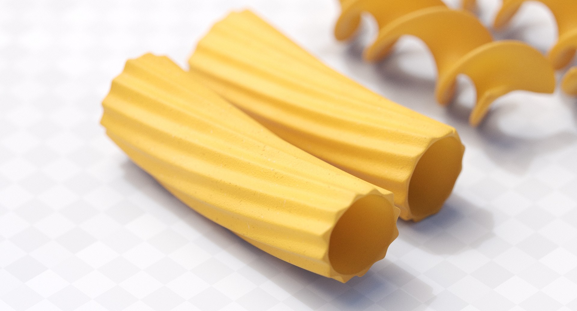 Raw Pasta Macaroni Rigatoni 3D Model - TurboSquid 1518835