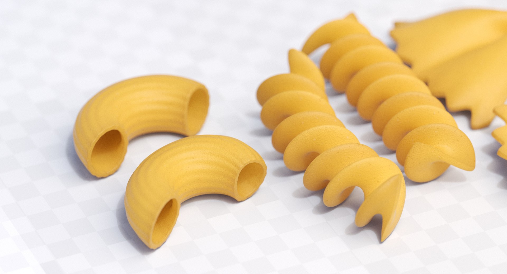 Raw Pasta Macaroni Rigatoni 3D Model - TurboSquid 1518835