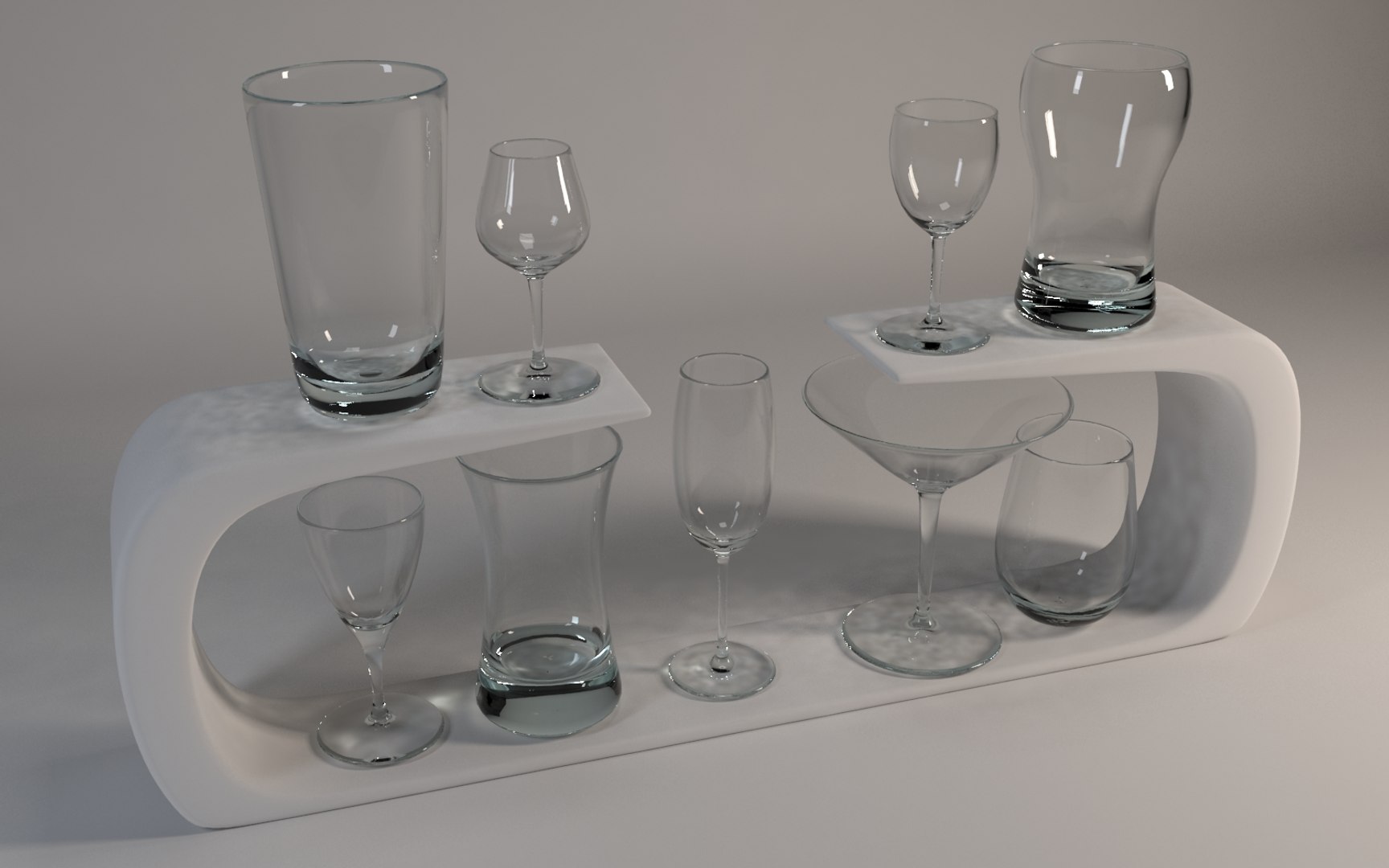 3d Max Glass Set