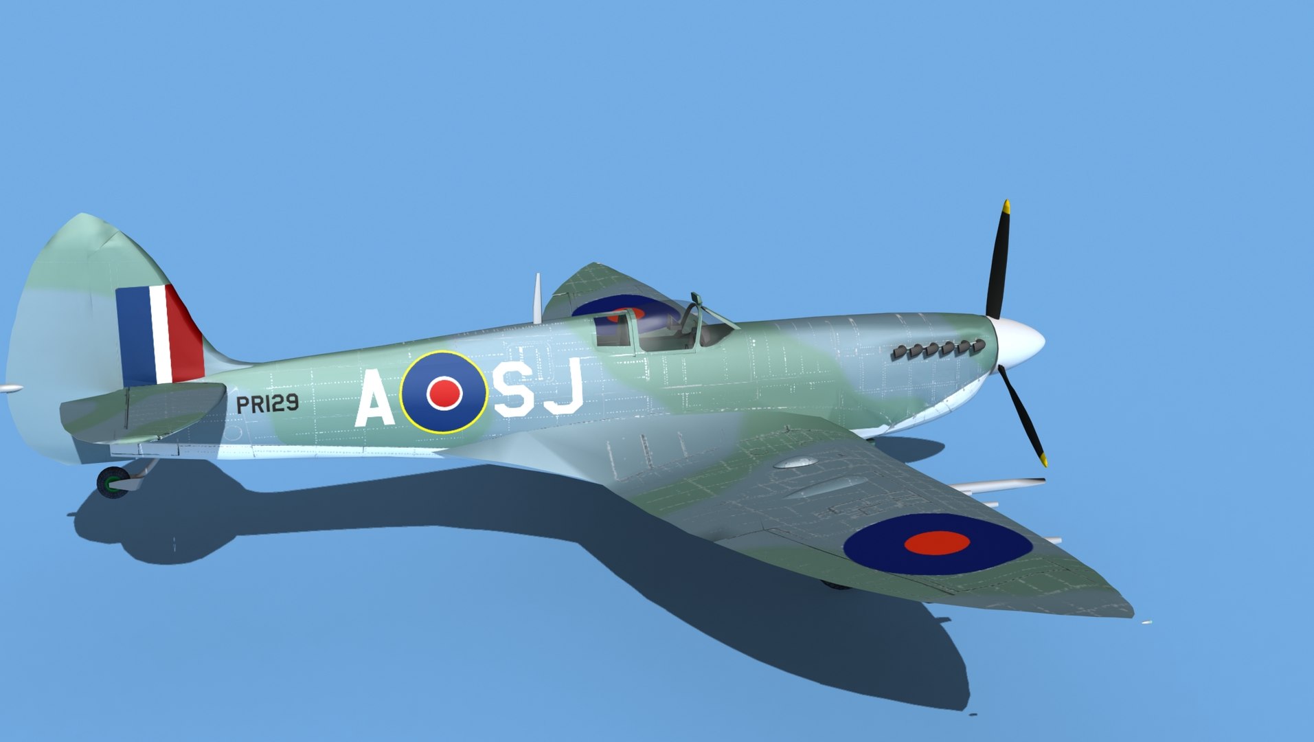 3D Supermarine Spitfire Mk VIIIb V01 Model - TurboSquid 1925171
