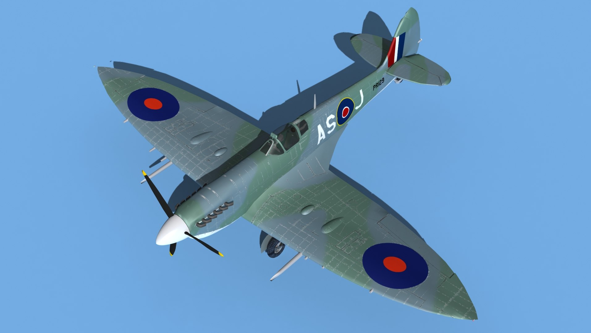 3D Supermarine Spitfire Mk VIIIb V01 Model - TurboSquid 1925171