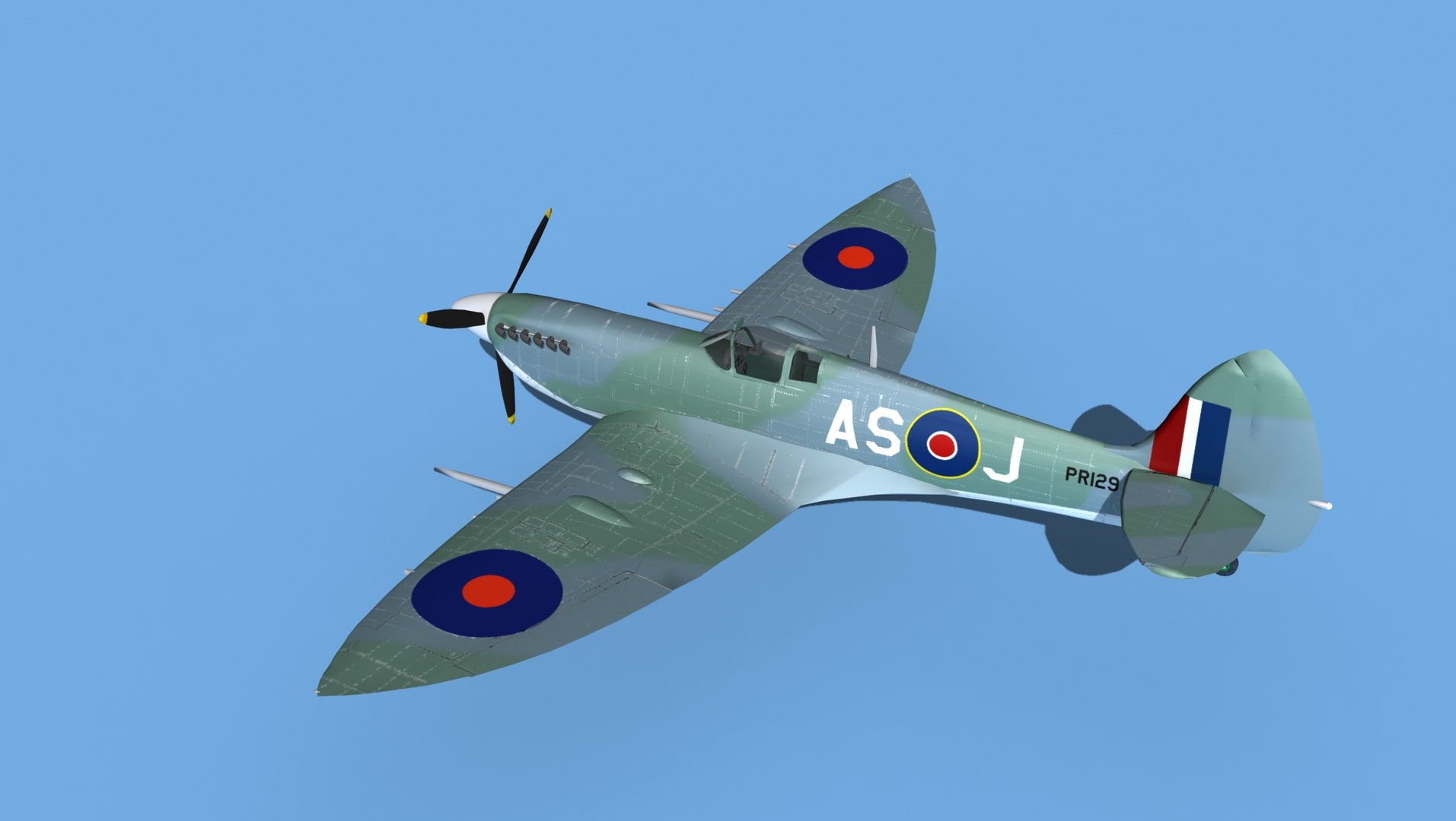 3D Supermarine Spitfire Mk VIIIb V01 Model - TurboSquid 1925171