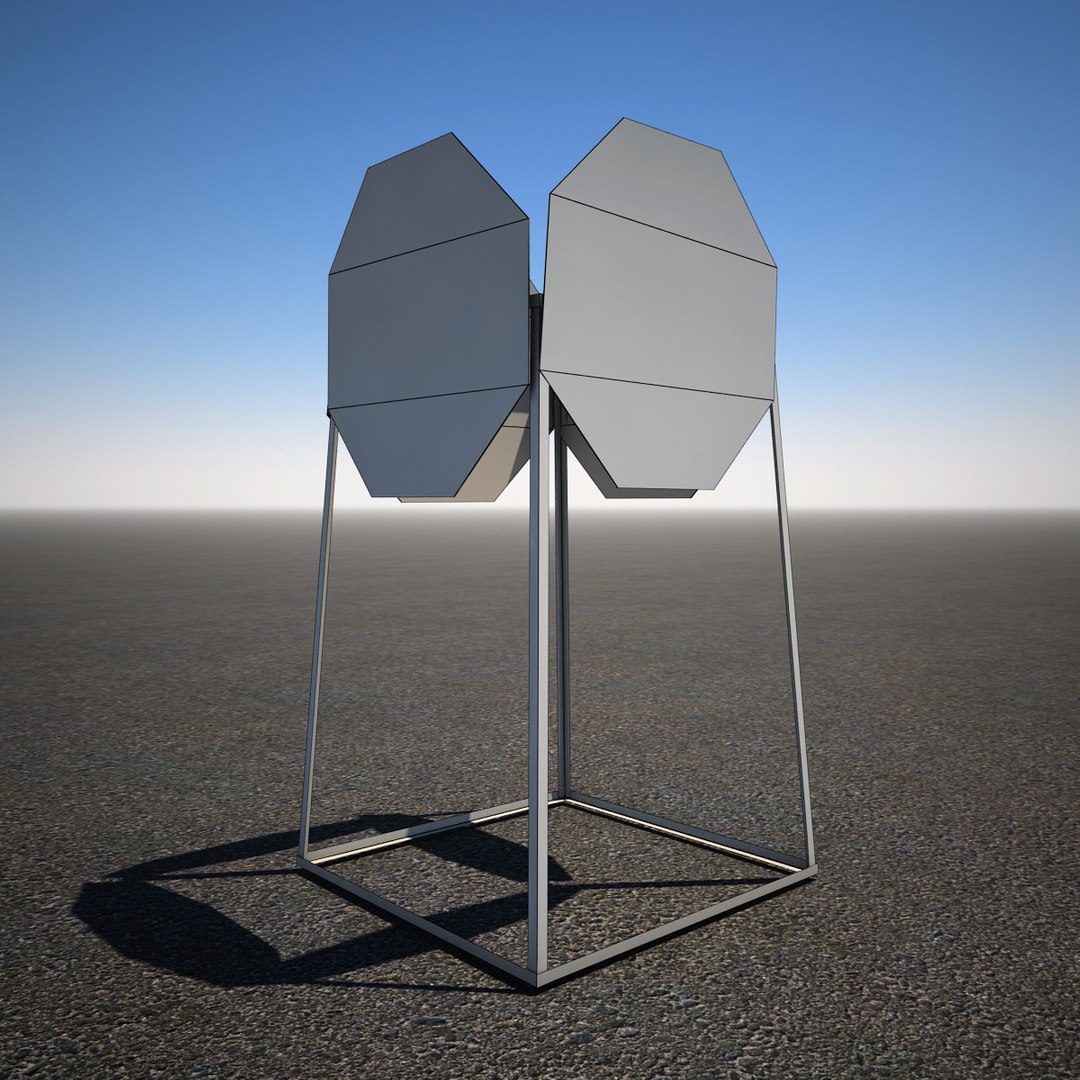 Quad Stop Sign 3d Model