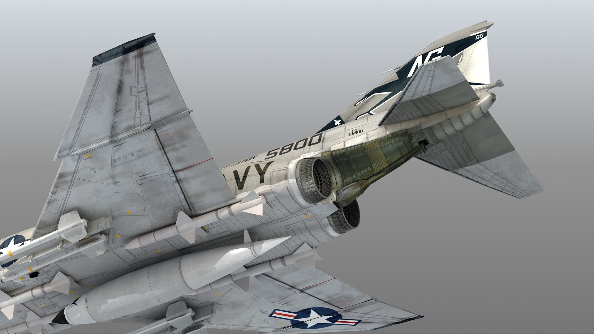 F4 J Phantom II Fighting Falcon Showtime 100 USS Constellation model ...