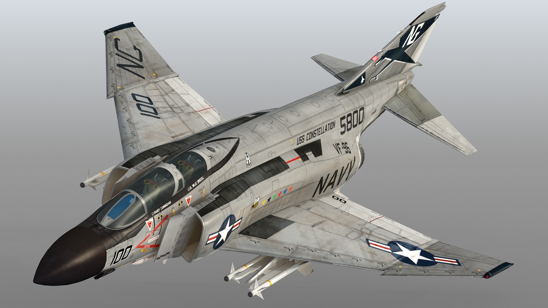 F4 J Phantom II Fighting Falcon Showtime 100 USS Constellation model ...