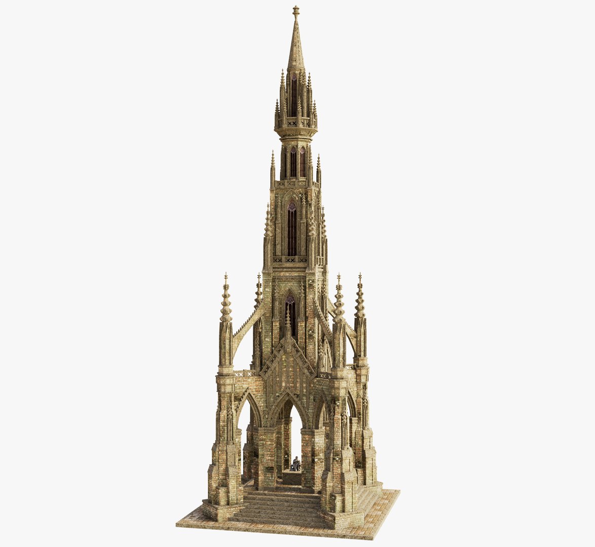 3D The Scott Monument Landscape - TurboSquid 2163294