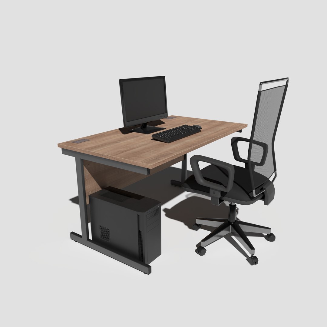 3D workstation desktop office - TurboSquid 1676668