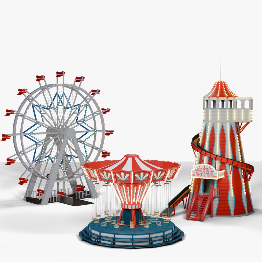 Fairground Ride Bundle 3D - TurboSquid 2428014