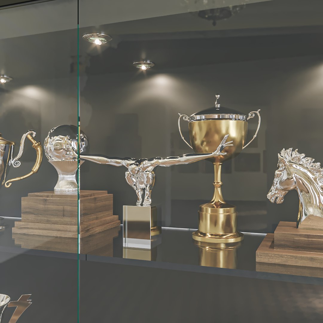 3D Realistic Trophy Showcase Model - TurboSquid 1635281