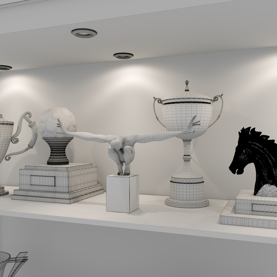 3D realistic trophy showcase model - TurboSquid 1635281