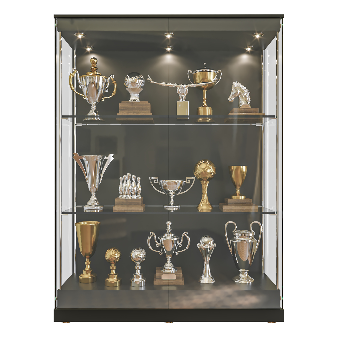 3D realistic trophy showcase model - TurboSquid 1635281