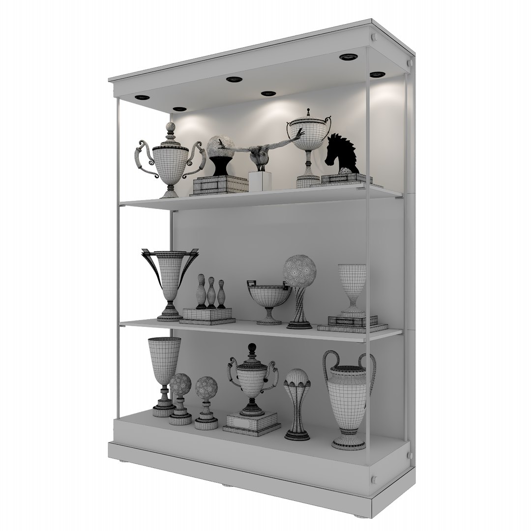 3D realistic trophy showcase model - TurboSquid 1635281