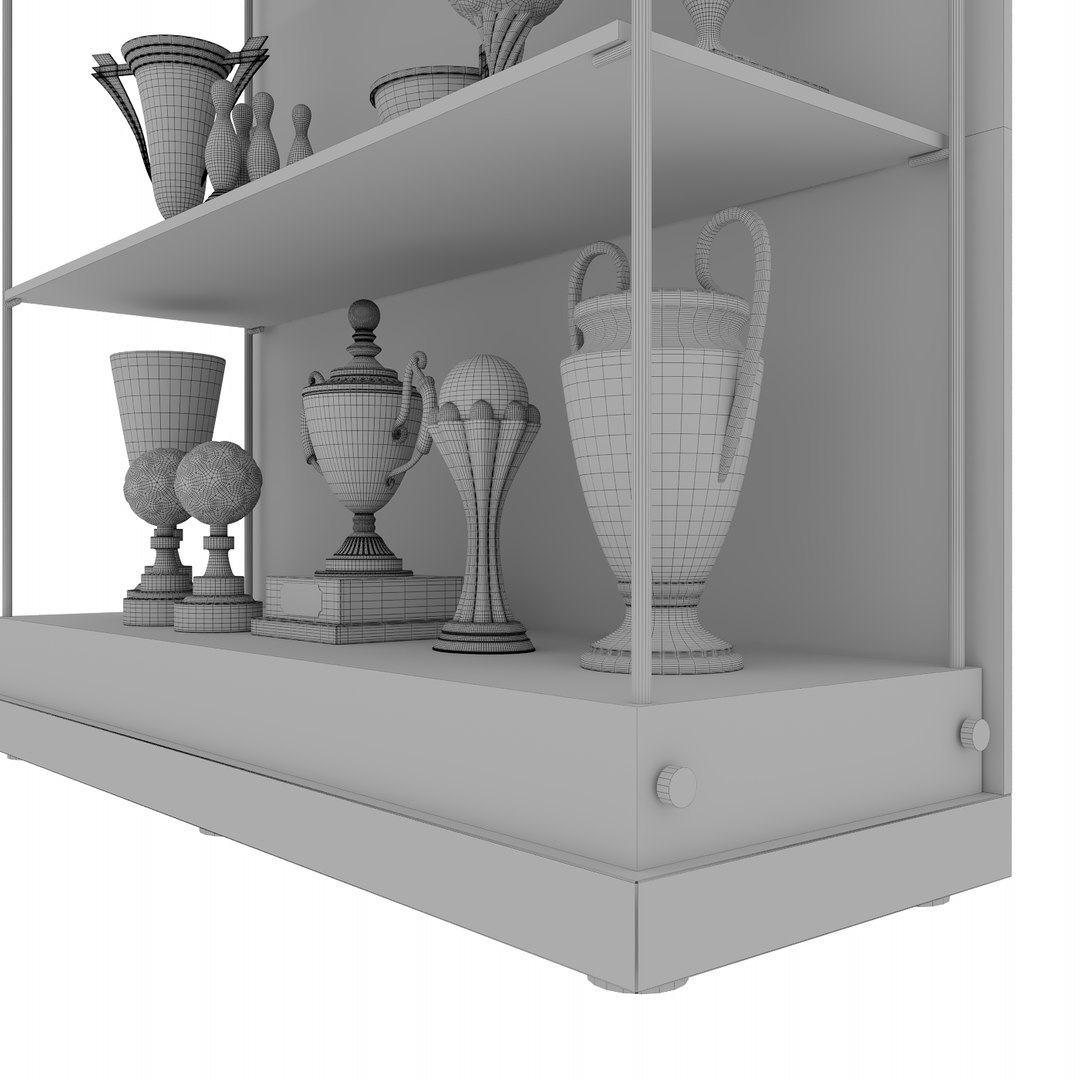 3D Realistic Trophy Showcase Model - TurboSquid 1635281