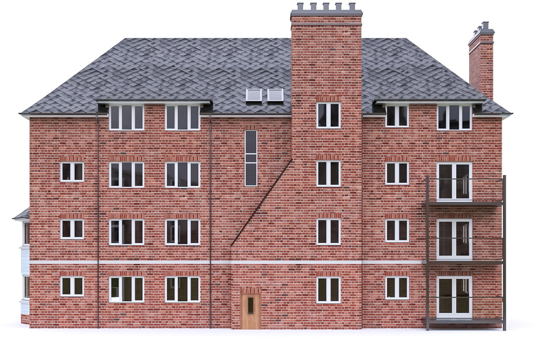 English Brick Building 3D Model - TurboSquid 1260775
