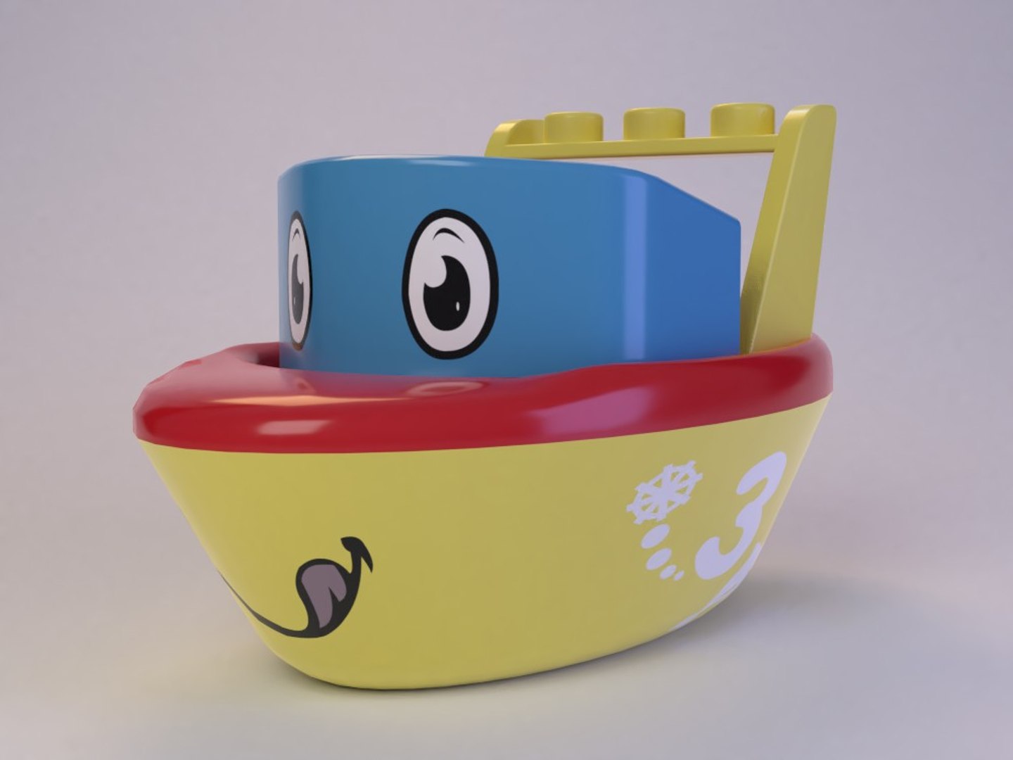 Cartoon Toy Cute Boat 3D Model - TurboSquid 1542672