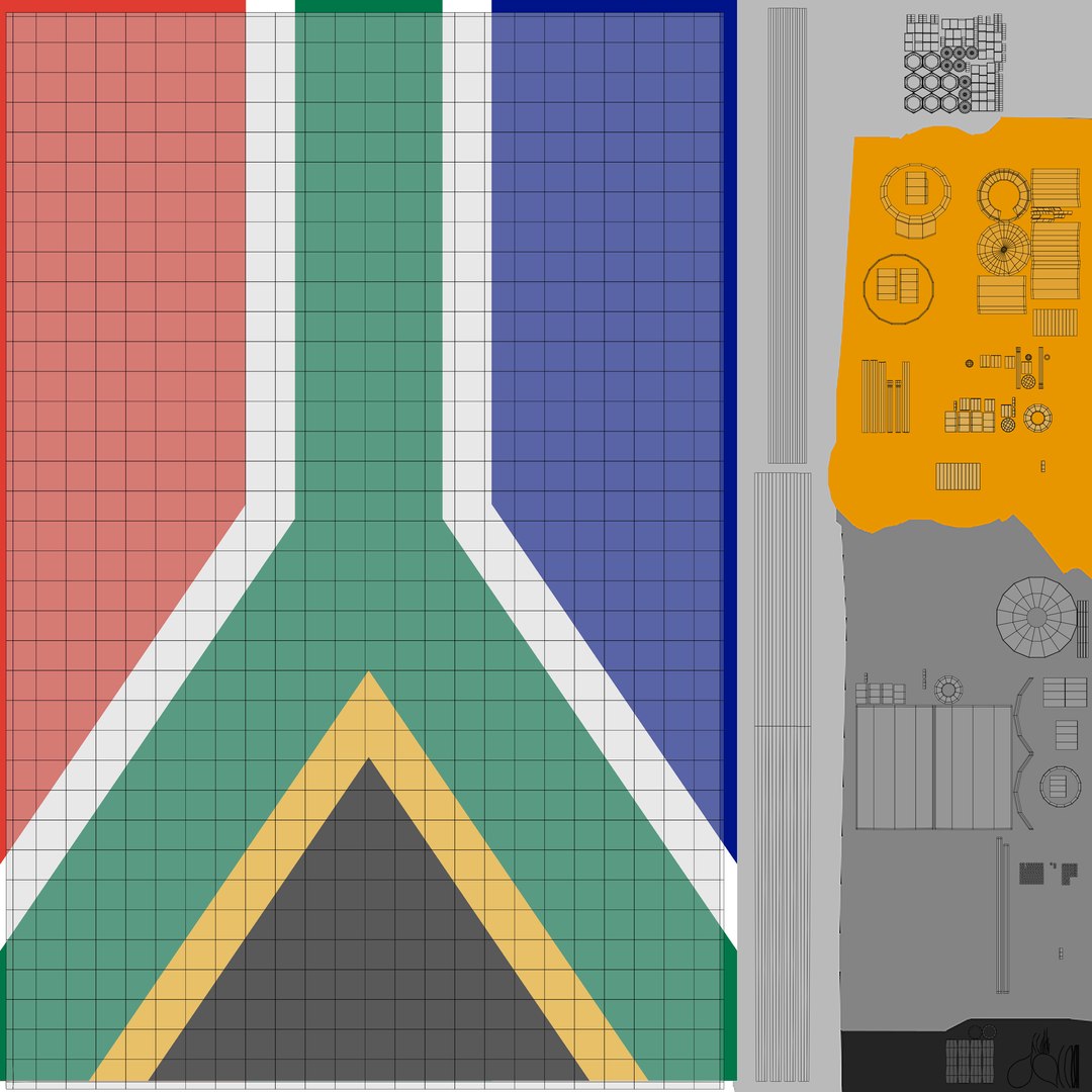 Pole Flag South Africa 3D Model - TurboSquid 2185057