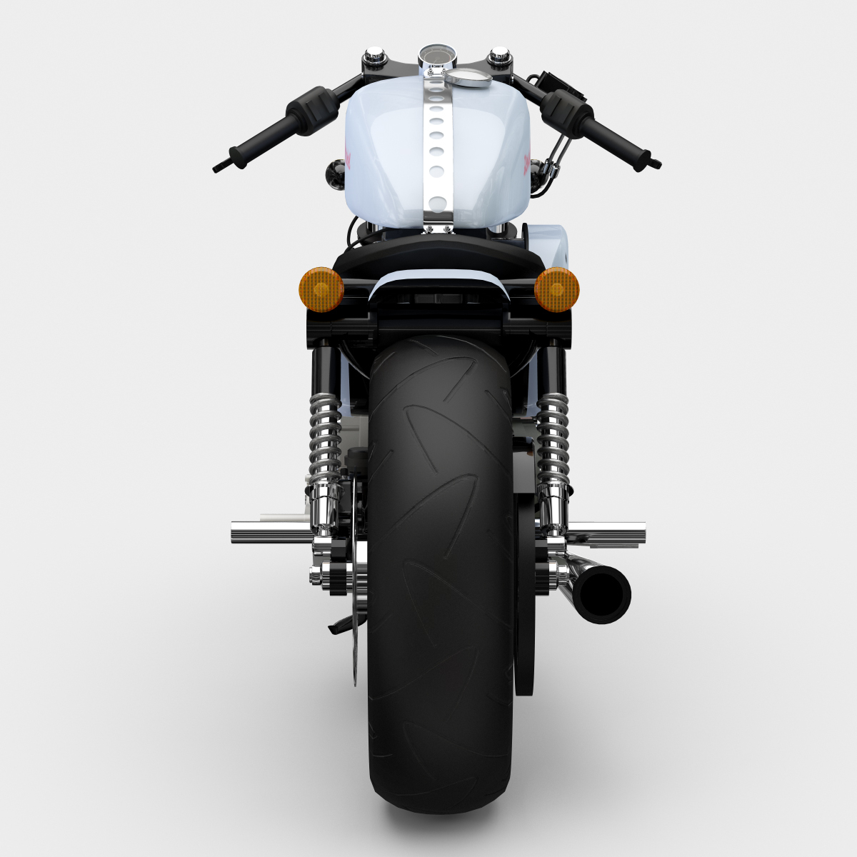 3d custom chopper motorcycle