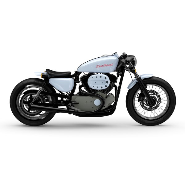 3d custom chopper motorcycle
