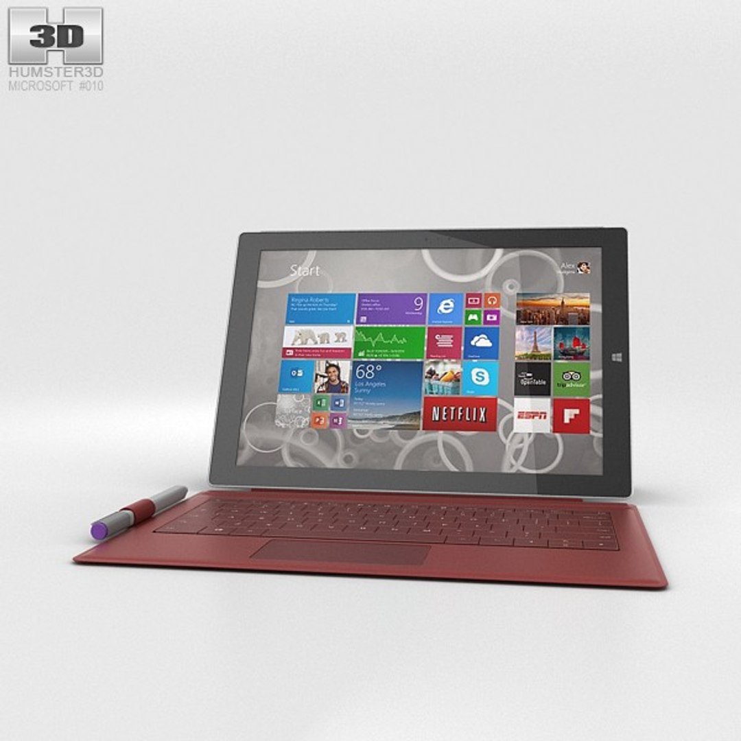 microsoft surface 3 3d model