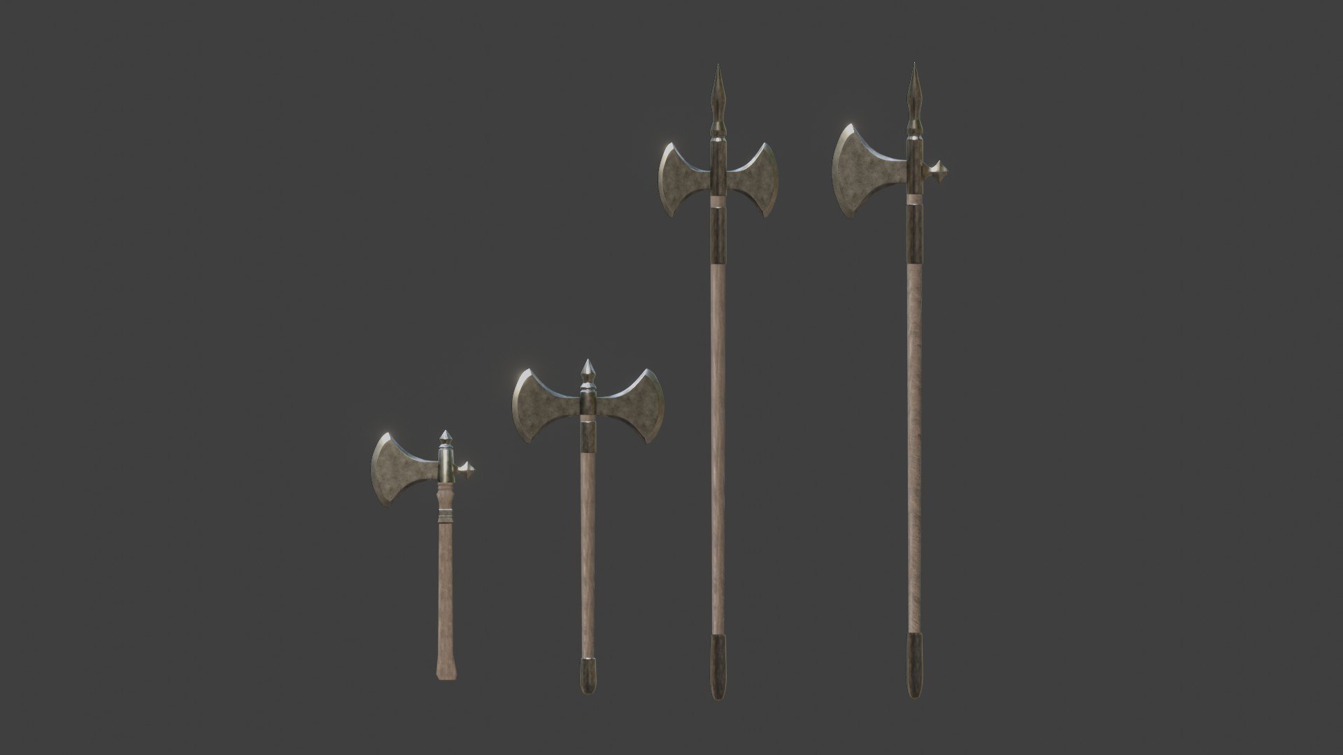 3D Battle Ax Set Model - TurboSquid 2073299