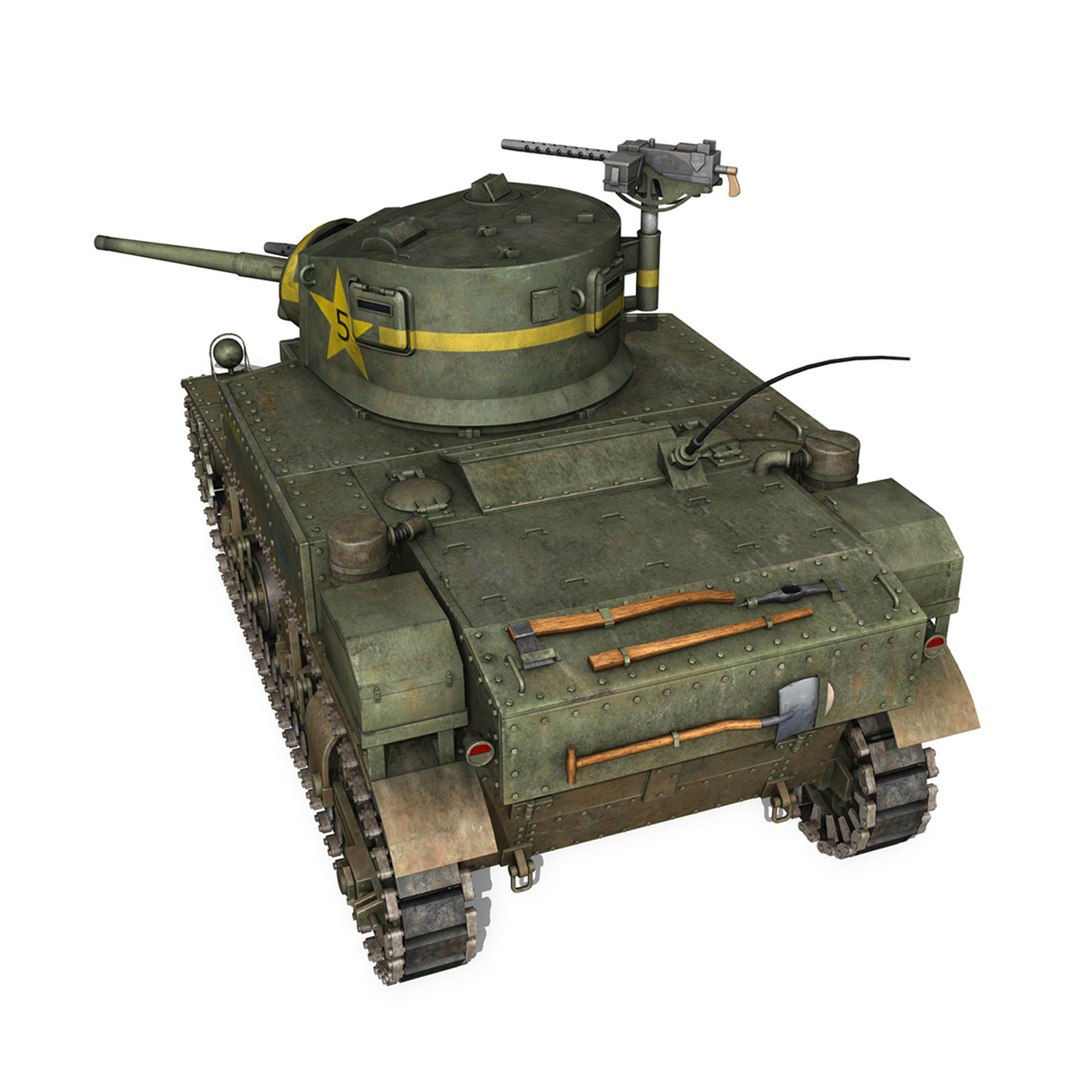 3D M3 Light Tank Stuart Model - TurboSquid 1203005
