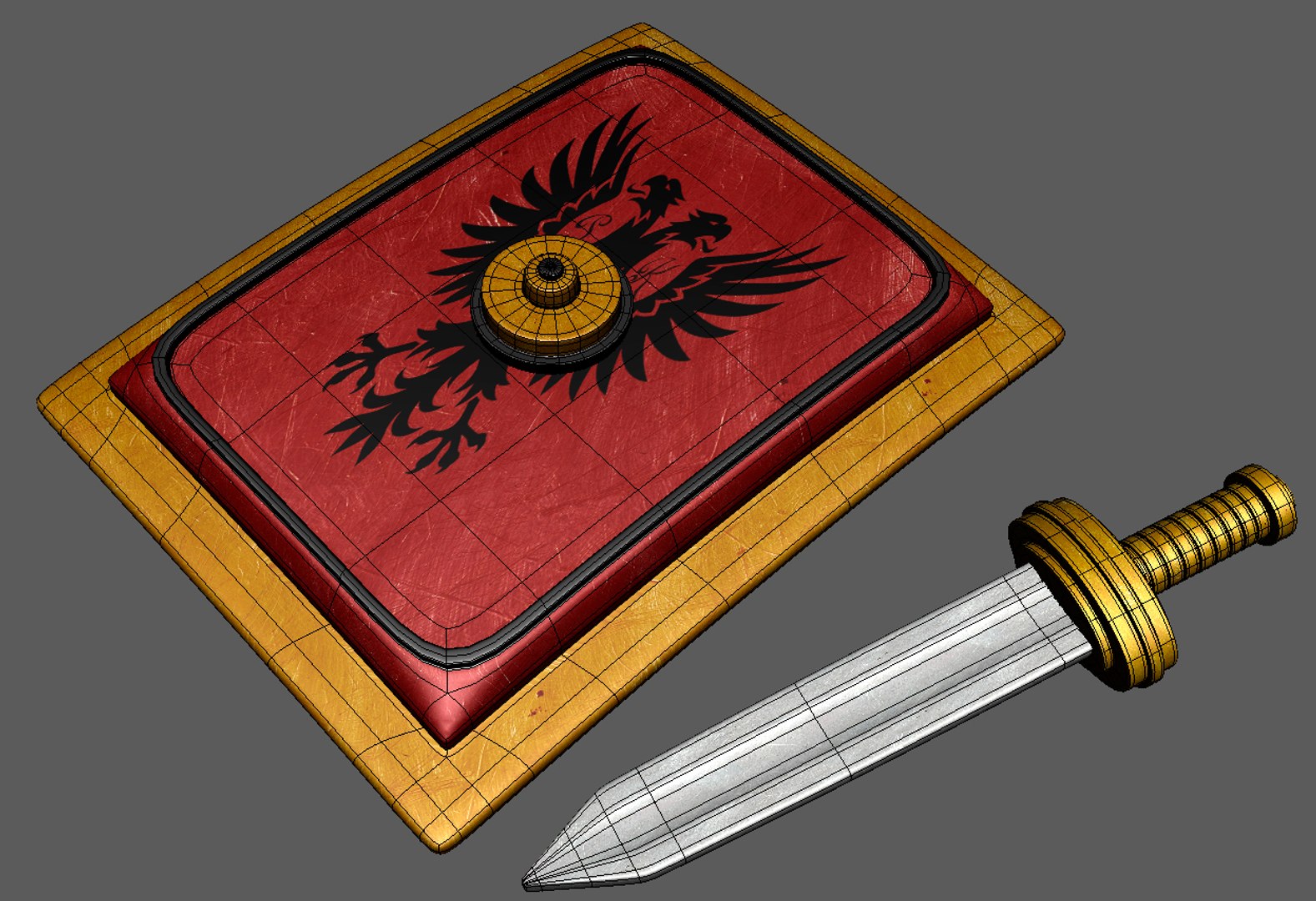 roman shield sword fbx free