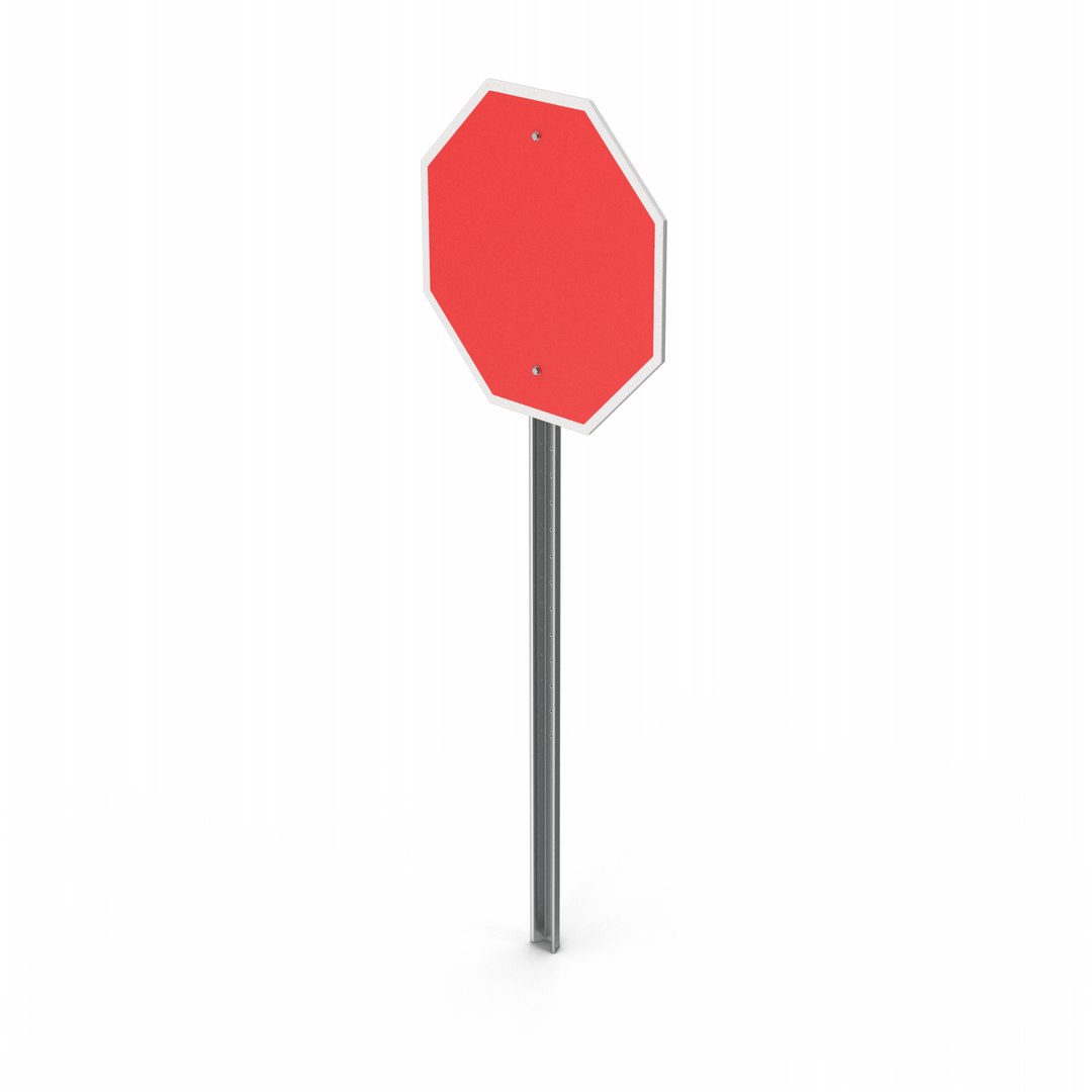 3D Model Red Road Sign - TurboSquid 2019202