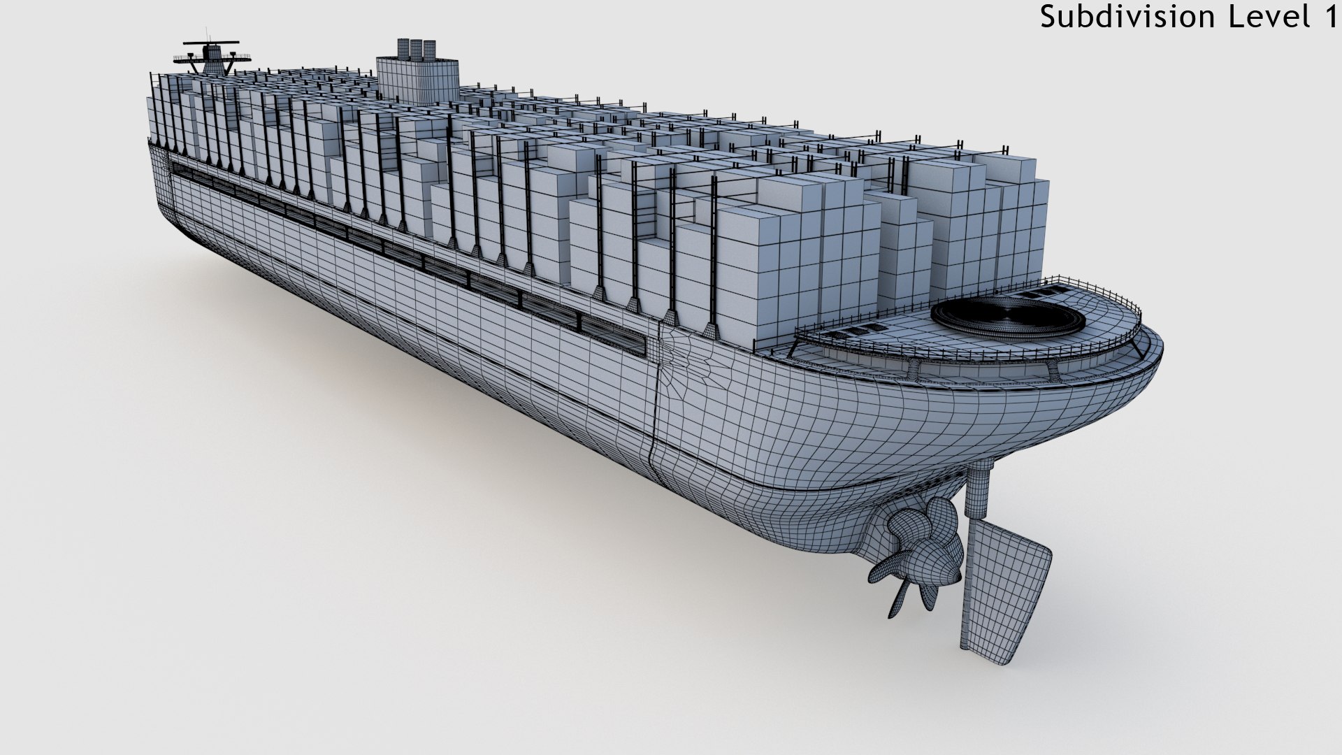 3D Sci-Fi Futuristic Container Ship - TurboSquid 2178443