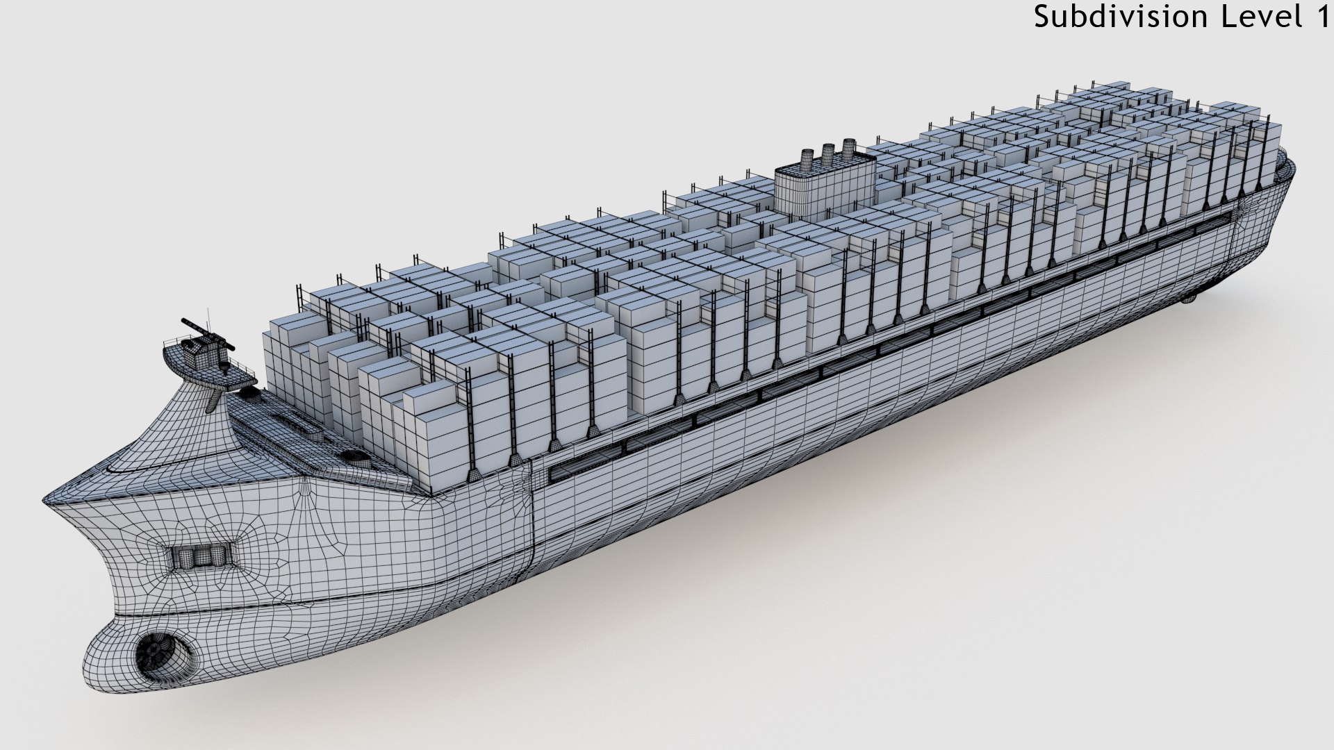 3D Sci-Fi Futuristic Container Ship - TurboSquid 2178443
