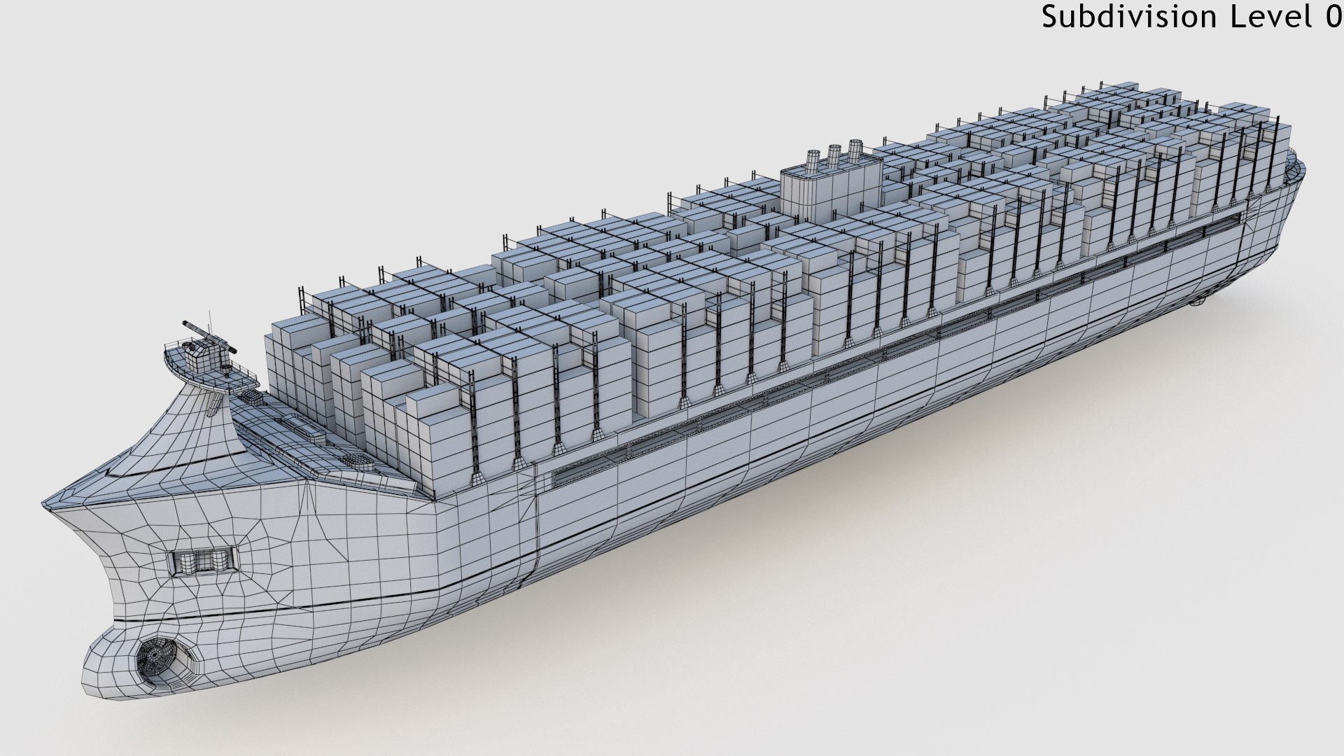 3D Sci-Fi Futuristic Container Ship - TurboSquid 2178443
