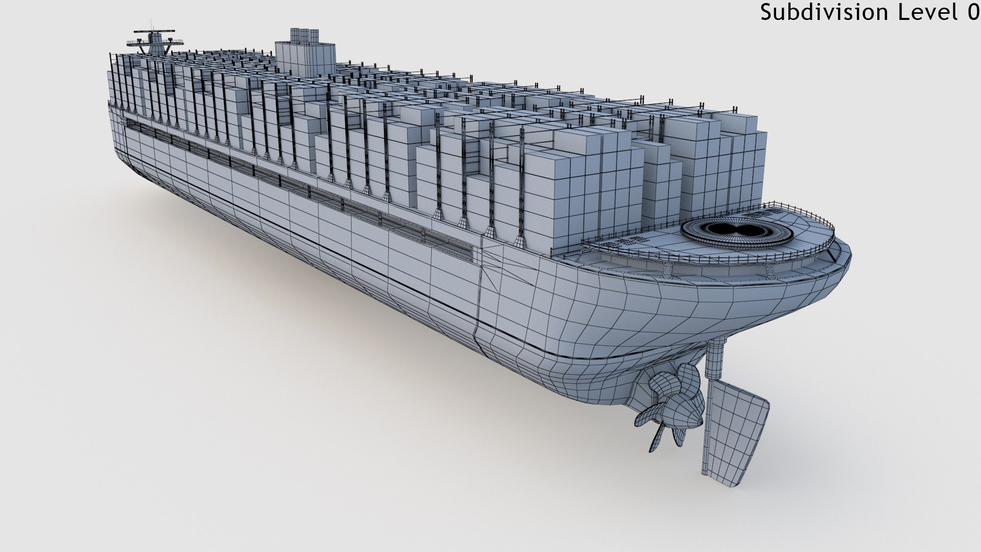 3D Sci-Fi Futuristic Container Ship - TurboSquid 2178443